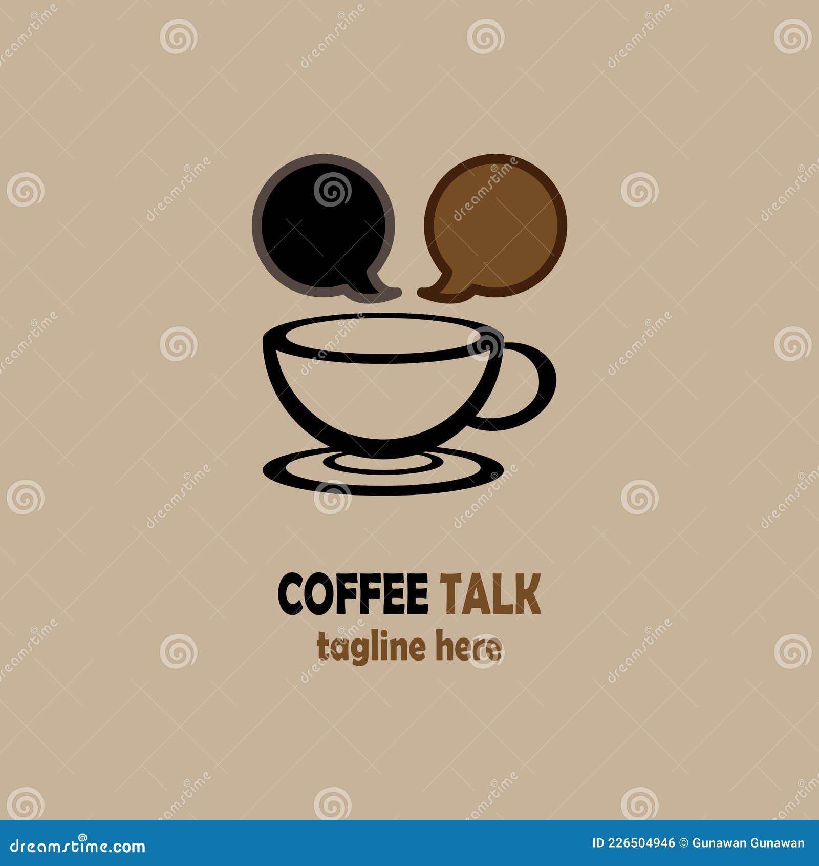 Coffee Talk Logo. stock vector. Illustration of vector - 226504946