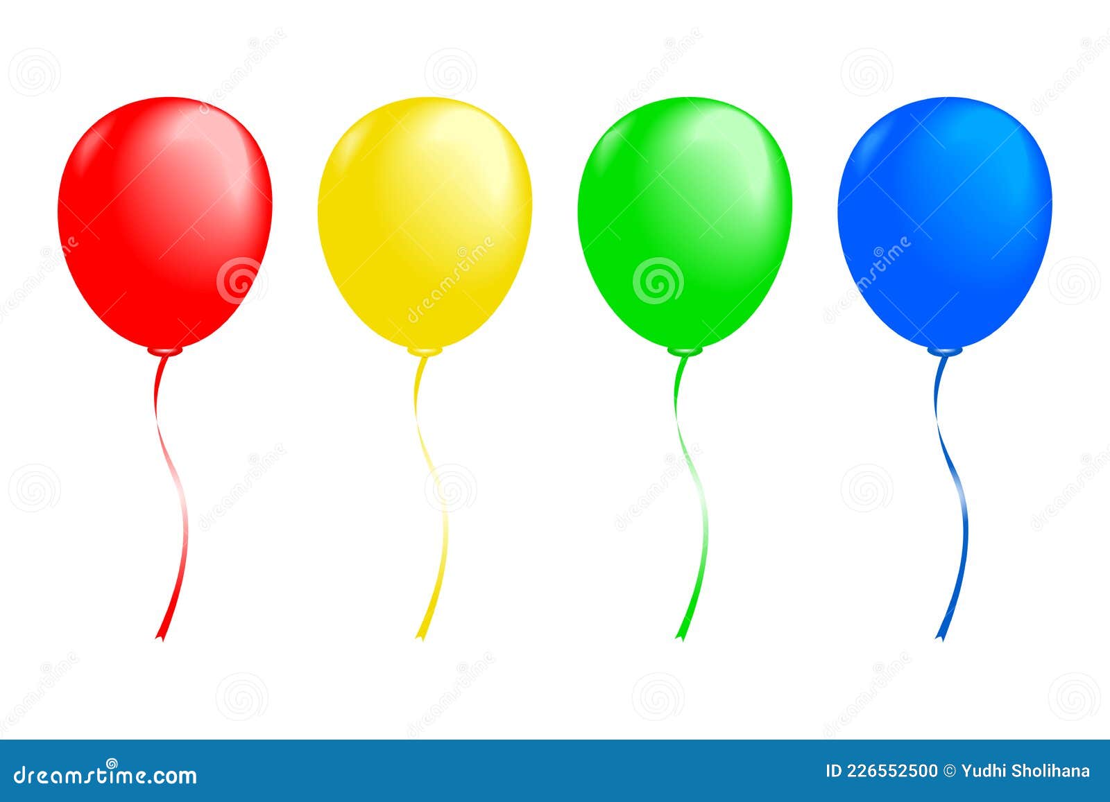 Realistic Balloon Illustration, 3D Balloon Vector Set Stock Vector ...