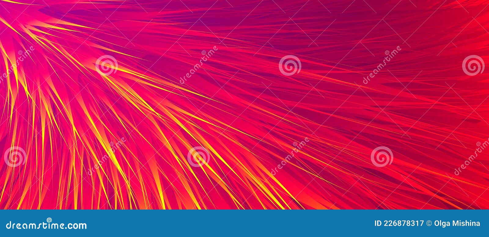 Abstract 3d Background. Design of Fine Fibers, Threads, Space Plants ...