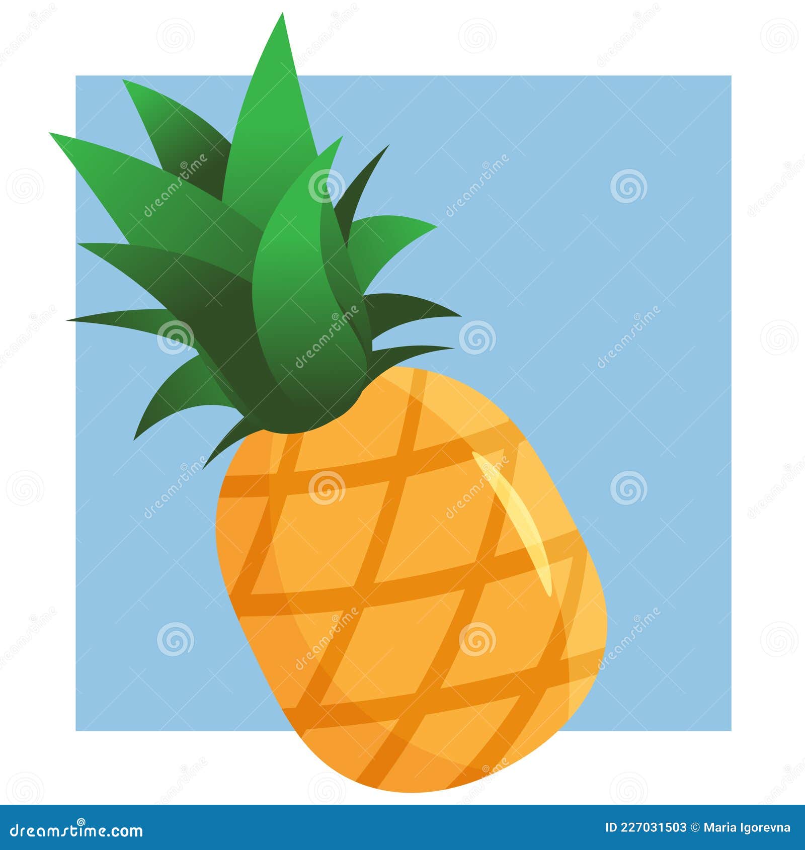 Pineapple Ananas Icon Silhouette Vector Illustration | CartoonDealer ...