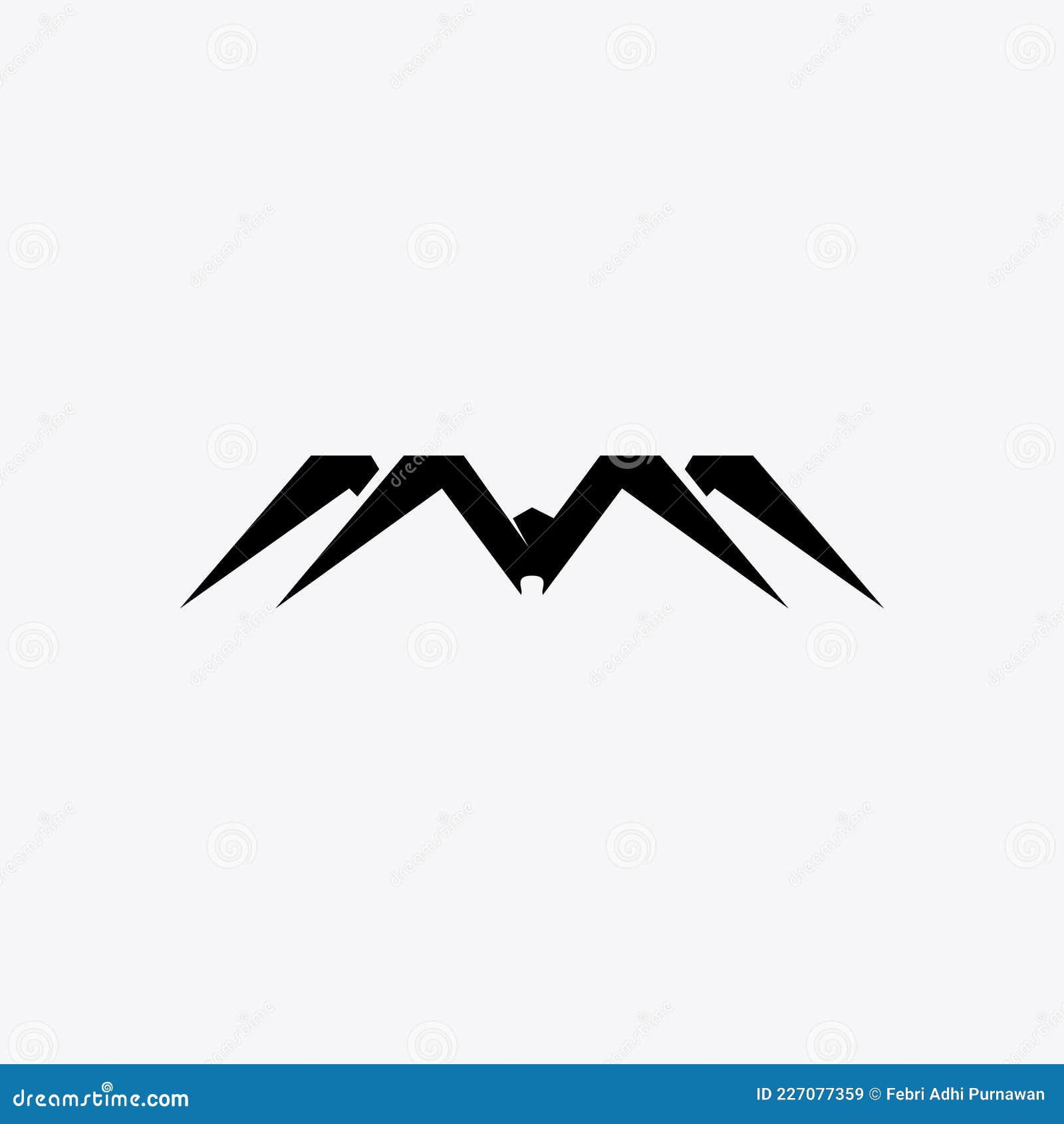 Spider Logo With Vampire Skull And Fangs, Editable Stroke. Black And ...