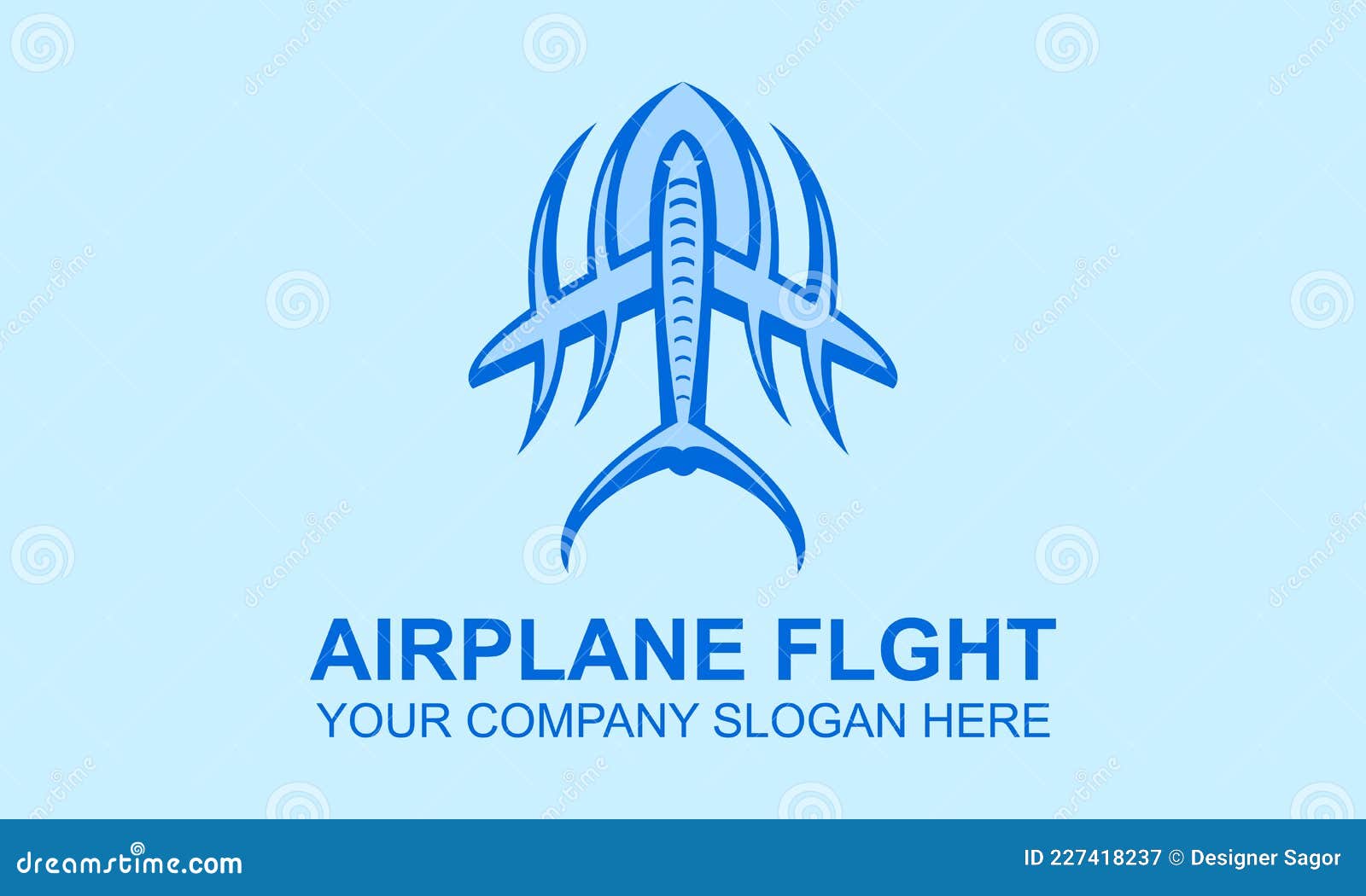 Airplane Flight Logo Design Template Stock Vector - Illustration of ...
