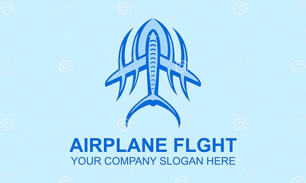 Airplane Flight Logo Design Template Stock Vector - Illustration of ...