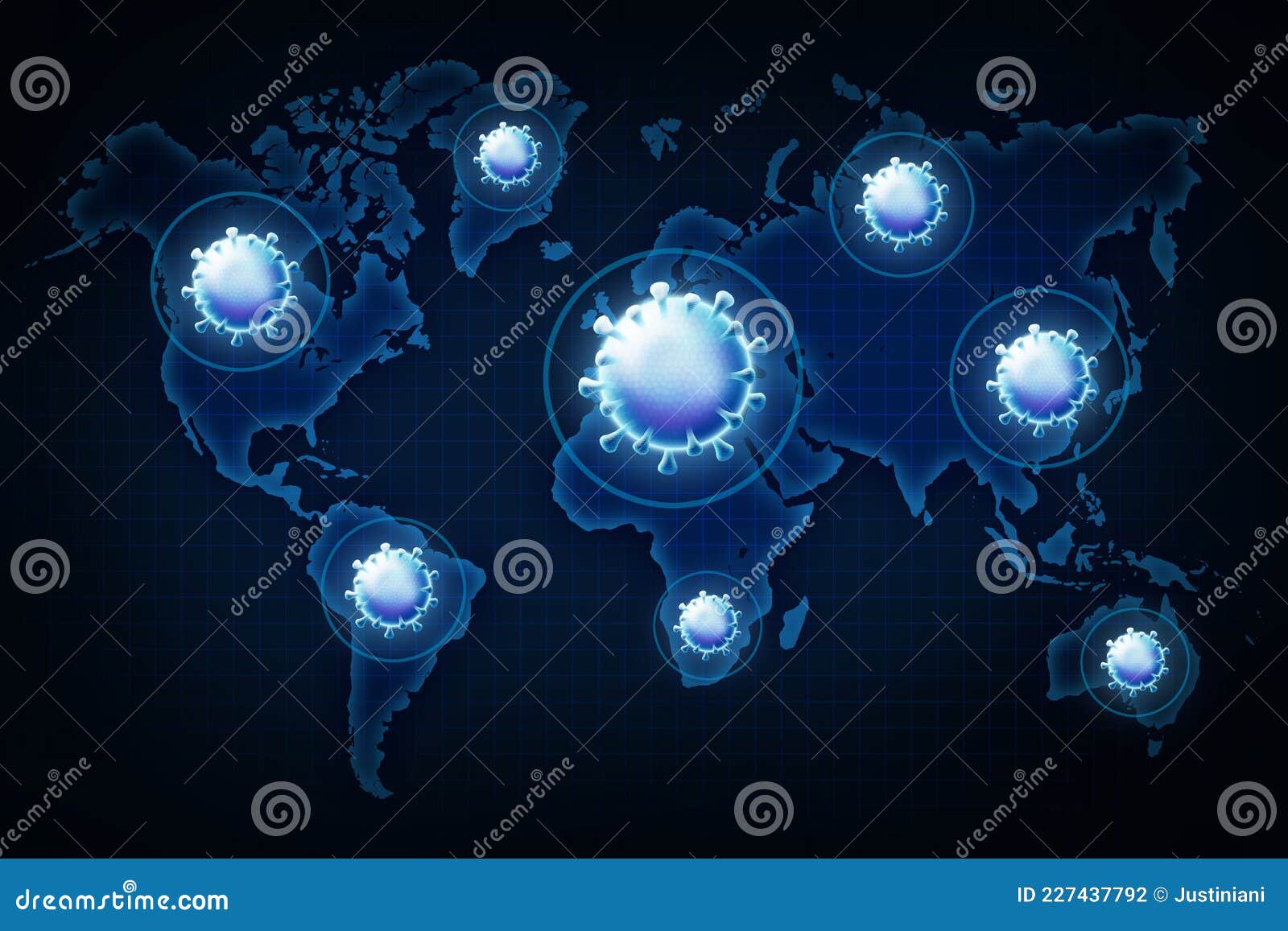 World Map Virus stock illustration. Illustration of energy - 227437792