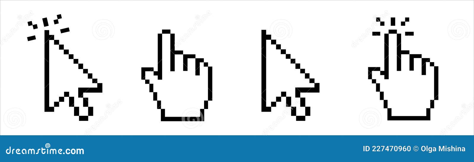 Pointer Icons. Cursor Design, Computer Mouse, Hand with a Finger Up ...