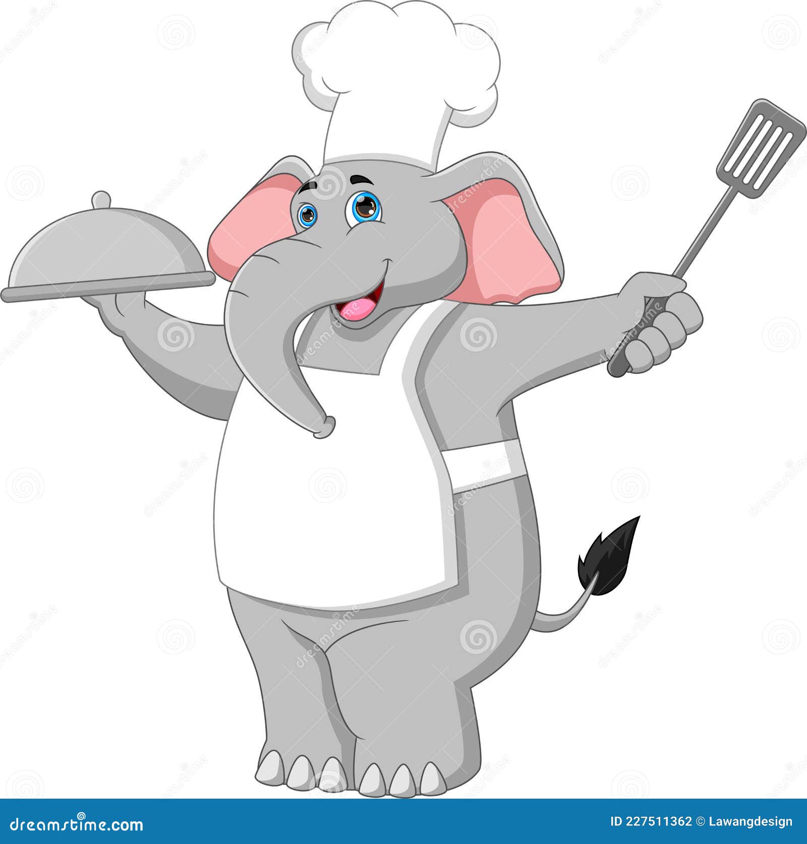 Elephant Carrying A Pizza On A Tray Stock Image | CartoonDealer.com ...