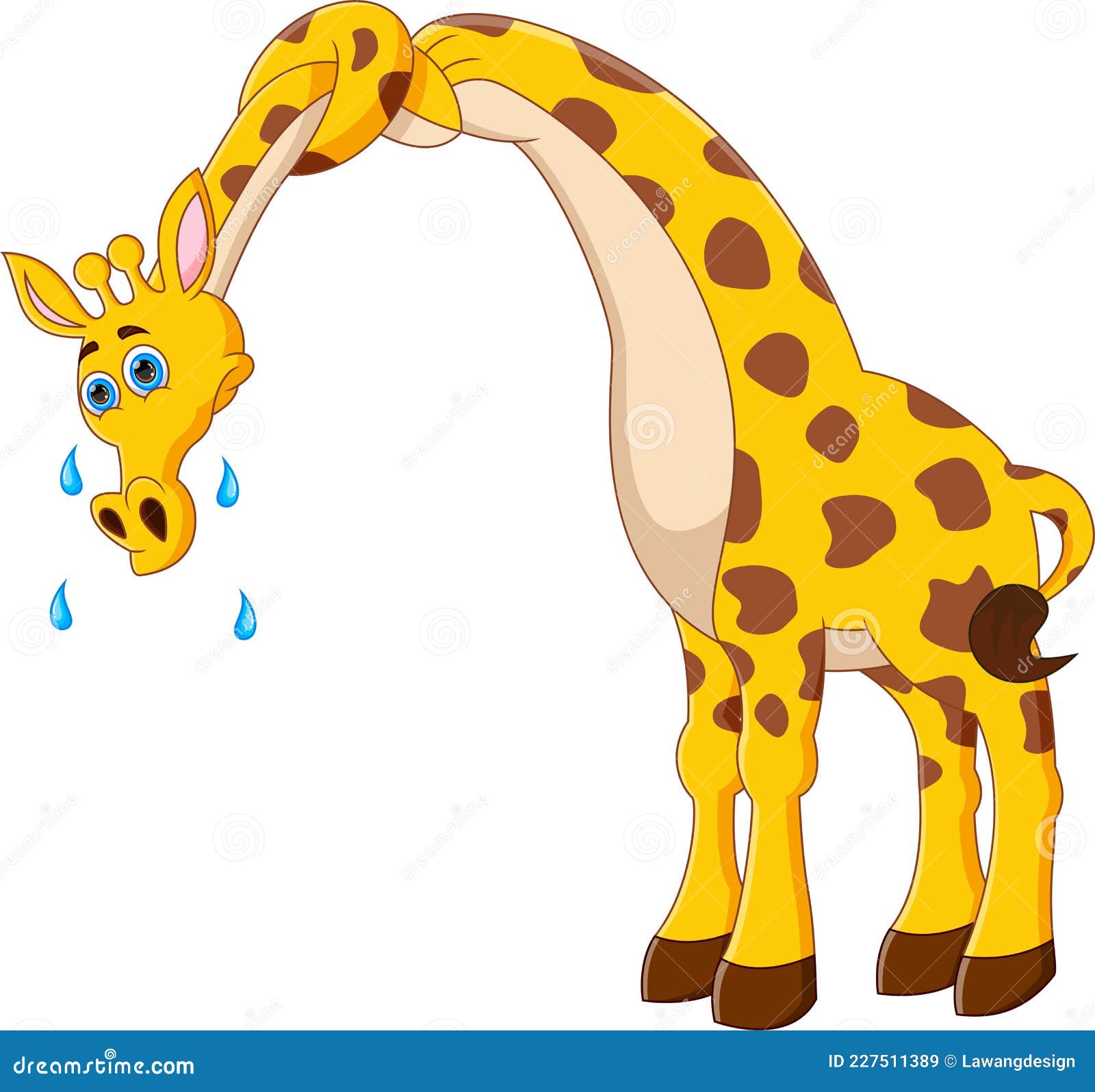 Cartoon Giraffe with a Twisted Neck Stock Vector - Illustration of ...