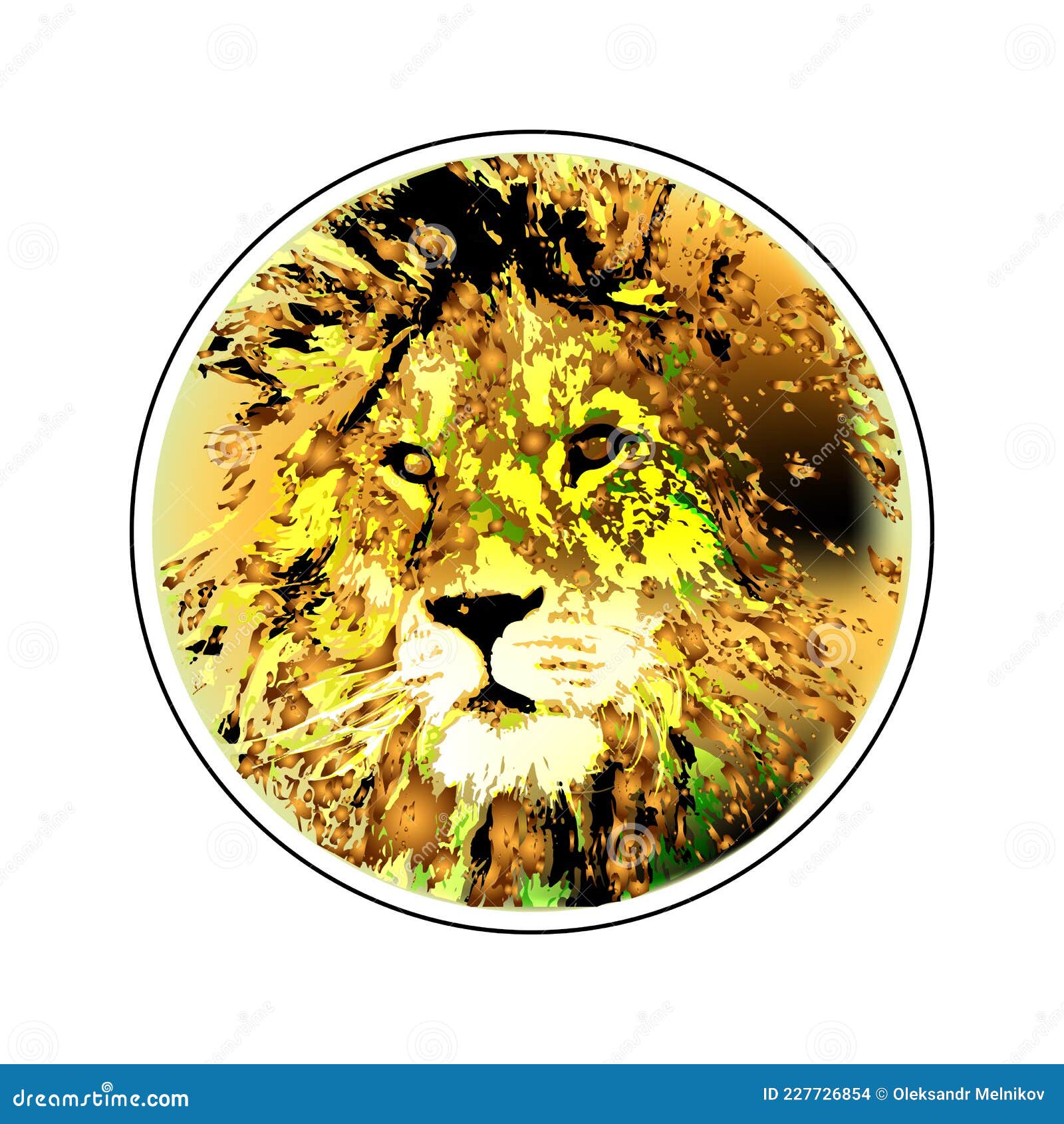 Color Lion Icon. Animal. Symbol for the Avatar and Application Design ...