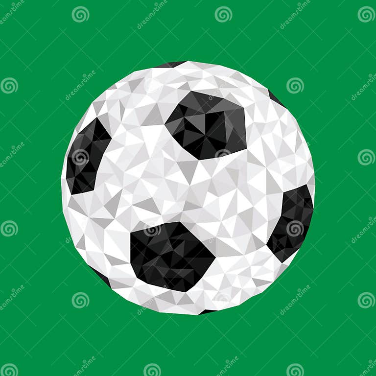 Polygonal Geometric Crystal Football Stock Vector - Illustration of ...