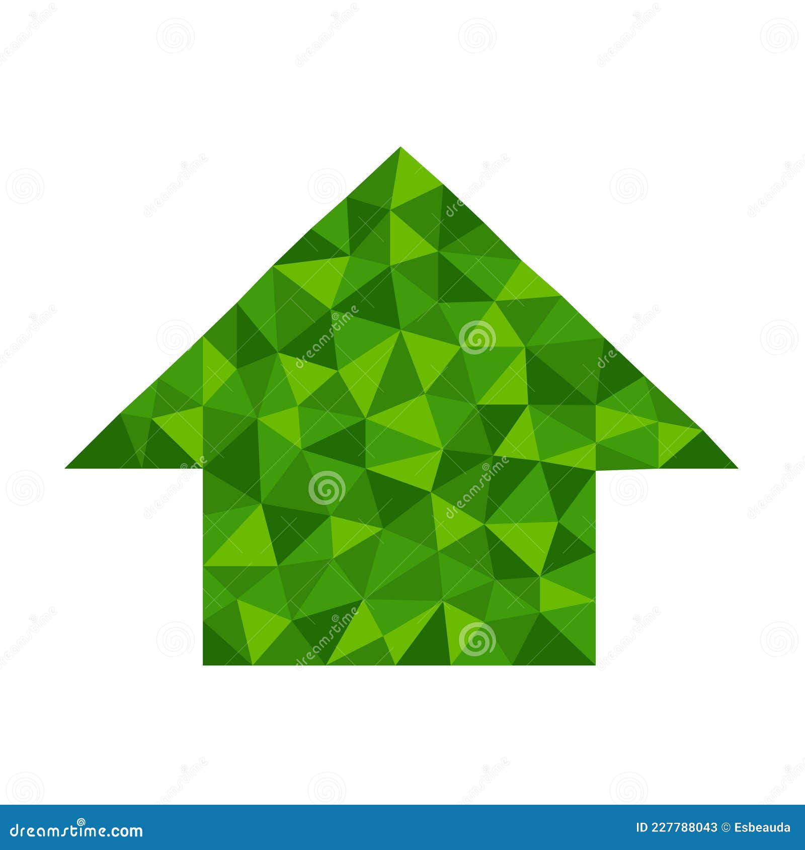 Polygonal Geometric Crystal House Symbol Stock Vector - Illustration of ...
