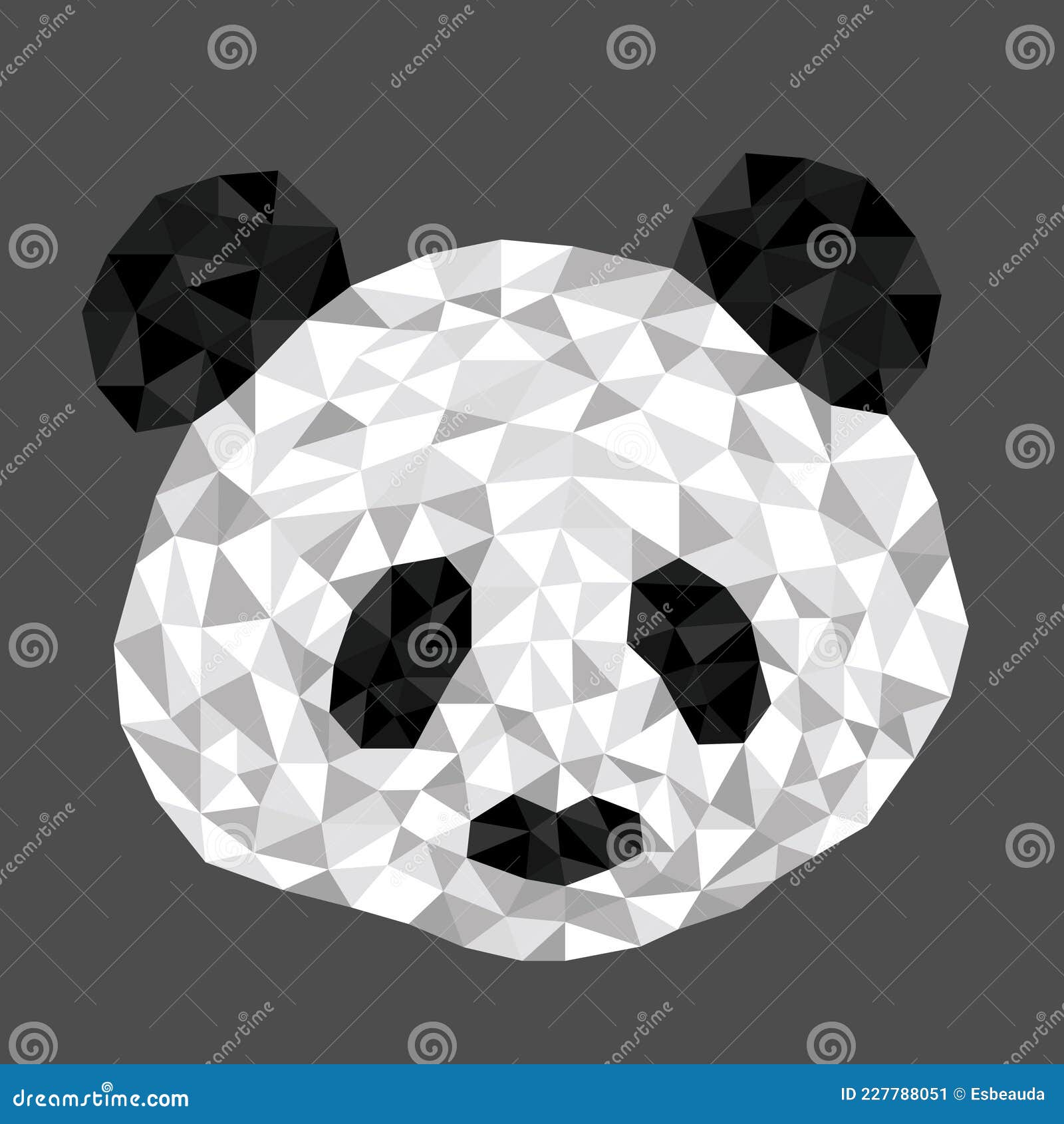Polygonal Geometric Crystal Panda Symbol Stock Vector - Illustration of ...