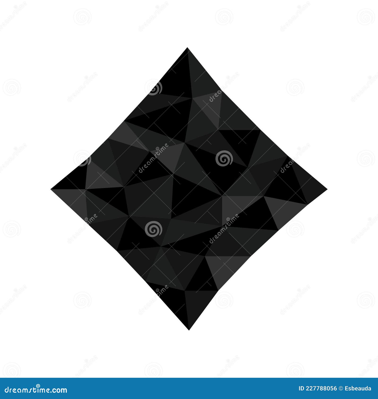 Polygonal Geometric Crystal Poker Diamond Symbol Stock Vector ...