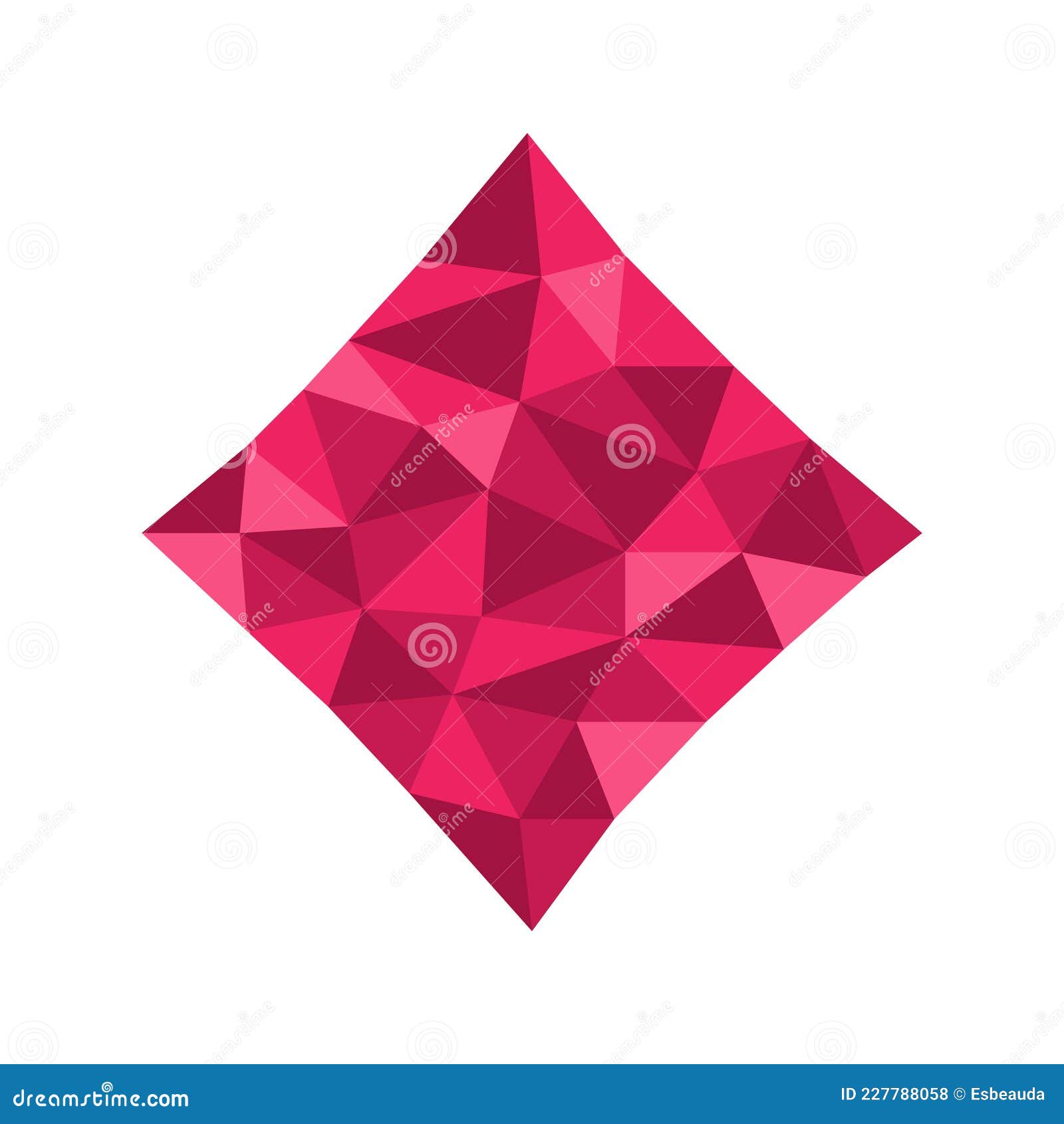Polygonal Geometric Crystal Poker Diamond Symbol Stock Vector ...