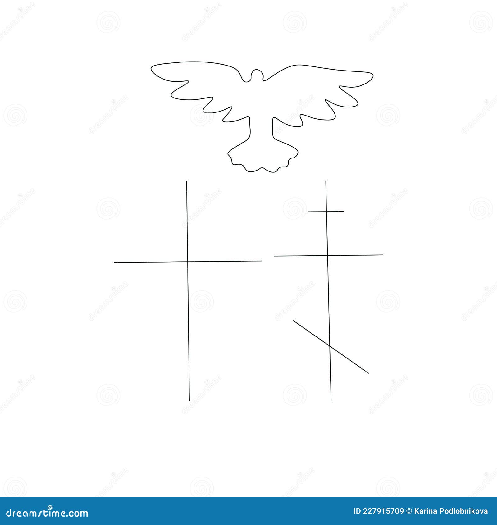 Sacrament of Baptism Symbol Drawing, Vector Illustration Stock Vector ...