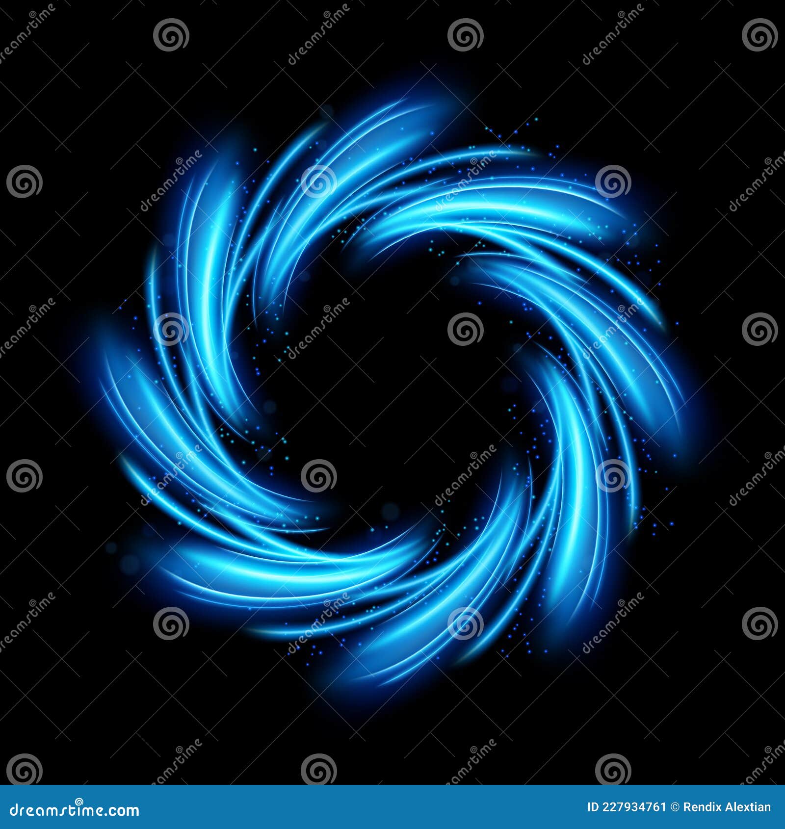 Round Blue Light Twisted, Suitable for Product Advertising, Product ...