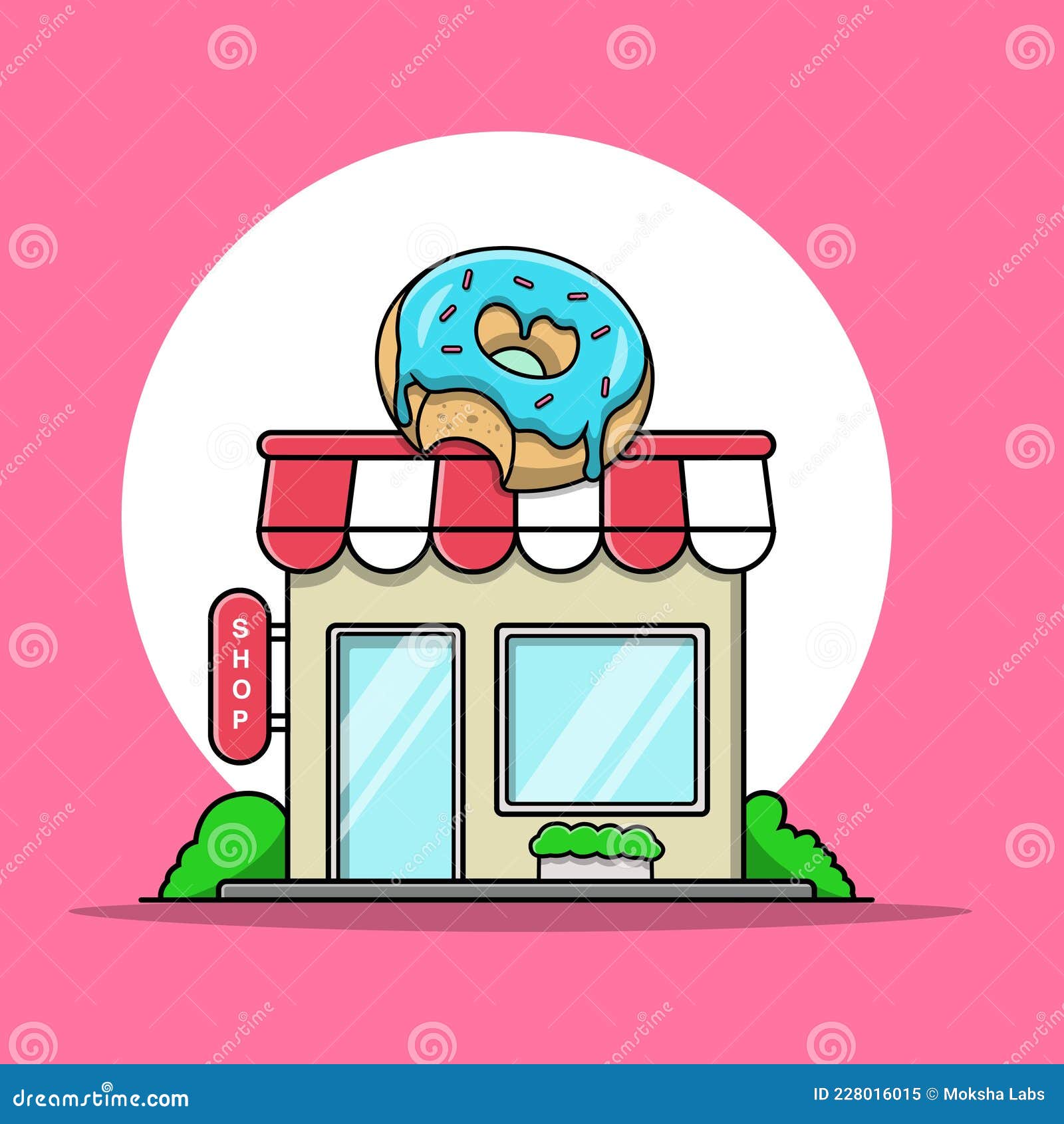 Doughnut Shop stock illustration. Illustration of menu - 228016015