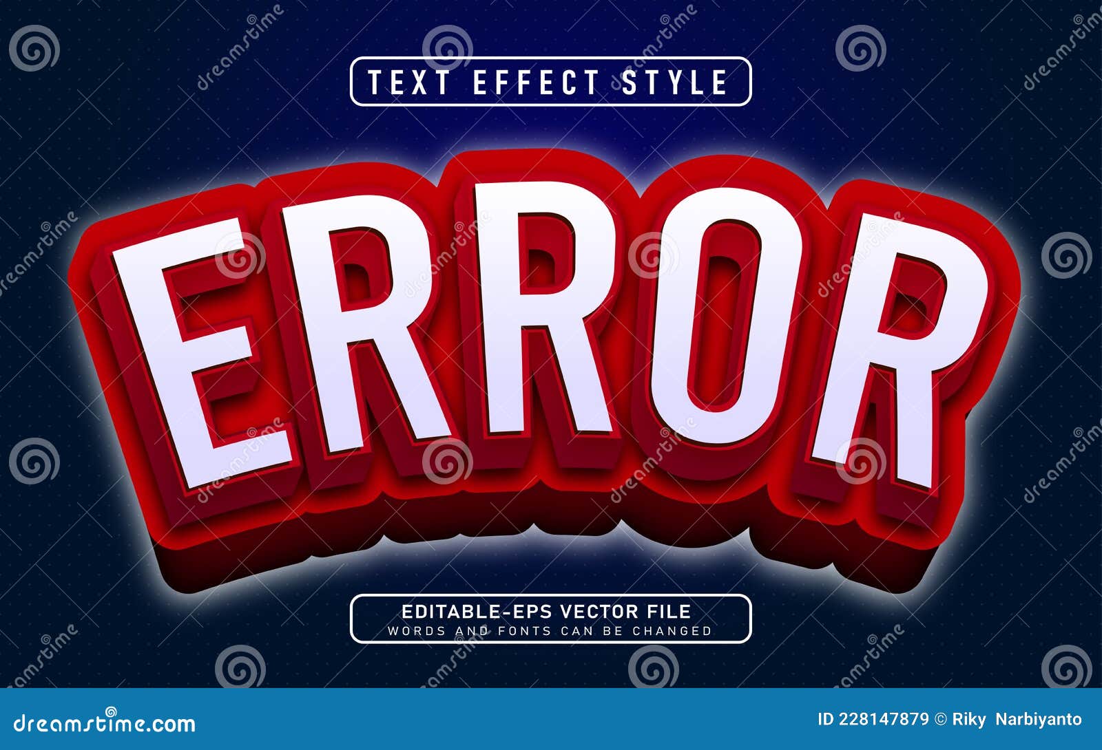 Error 3d Text Effect Font Alphabet Gaming Style. Font Typeface Game ...