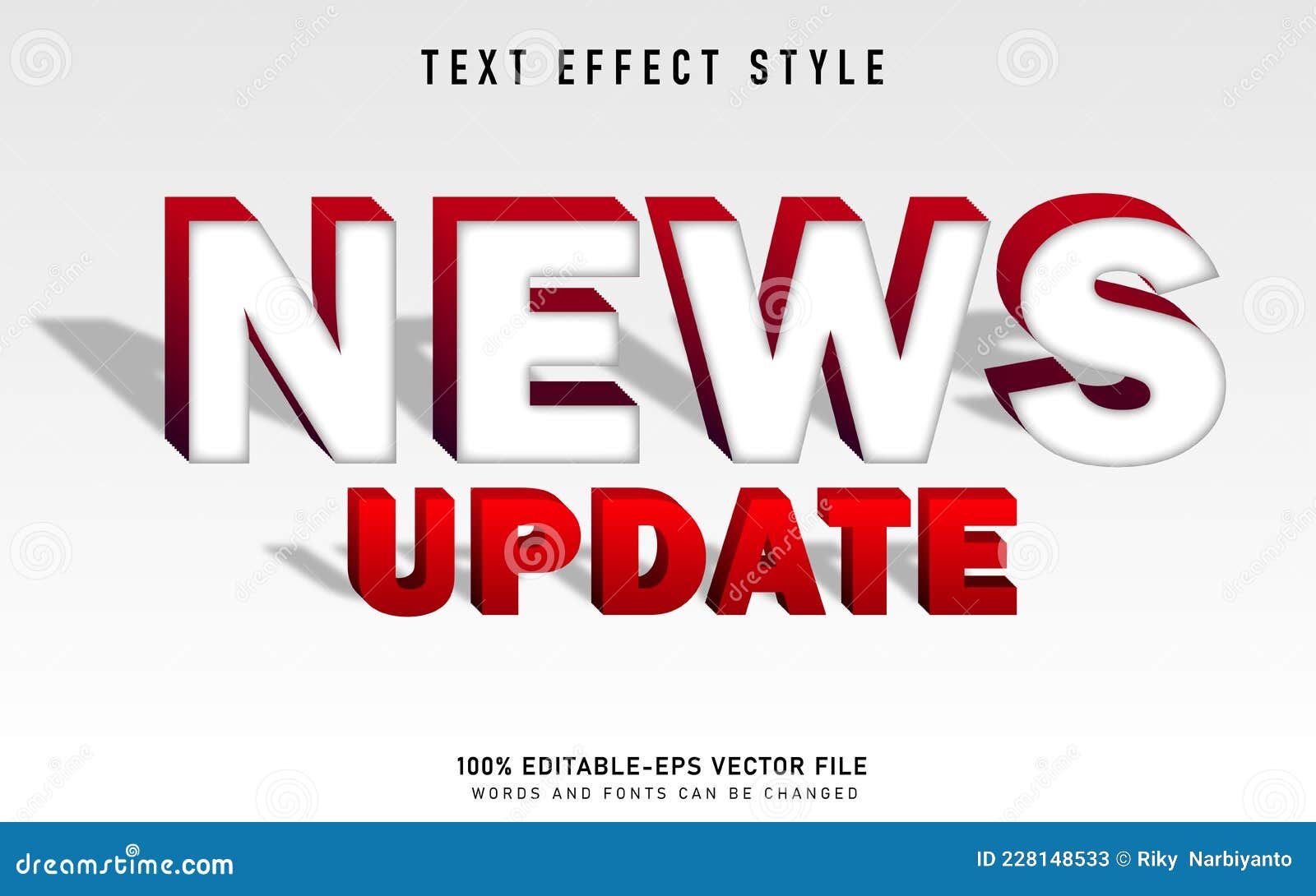News Update Text Effect Style, 3d Typhography Alphabet Font Stock ...