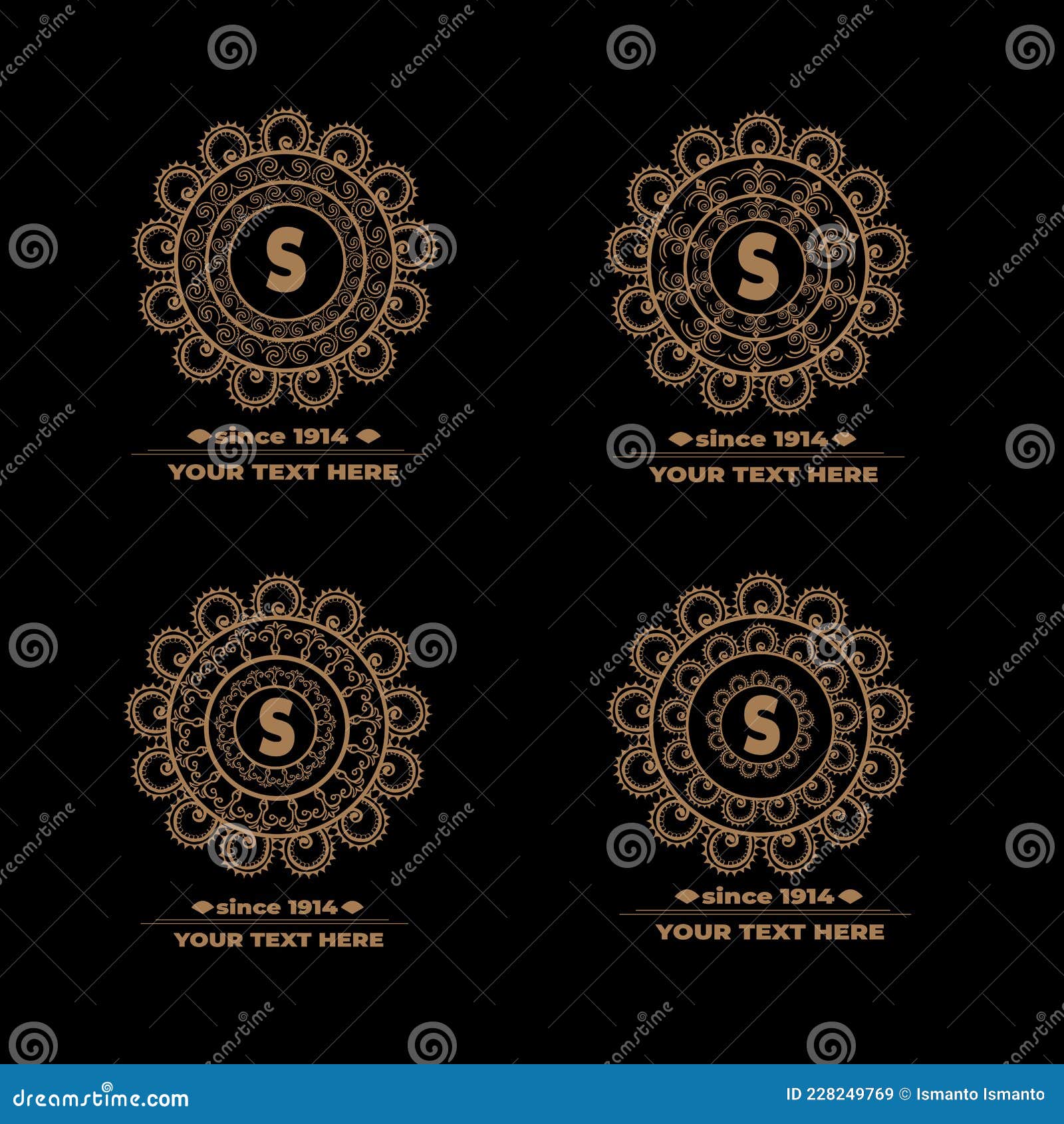 Amazing Collection Luxury Monogram Logo Design Stock Illustration ...