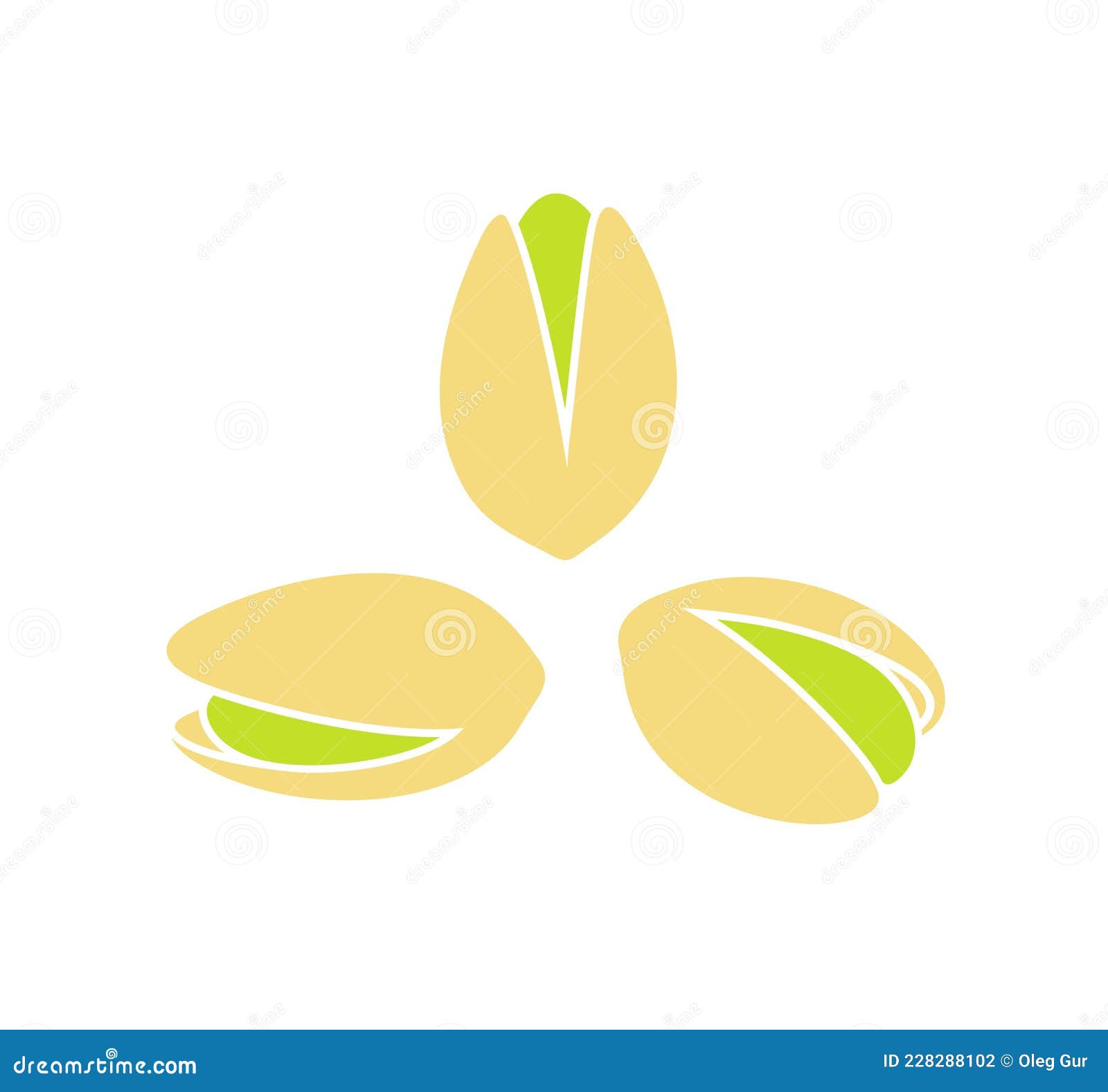 Pistachio Nut Logo. Isolated Pistachio Nut on White Background Stock ...