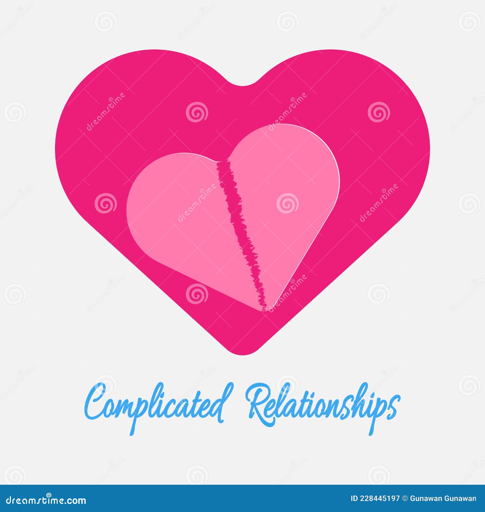 Heart and Broken Heart. Complicated Relationship Icon Symbol Stock ...