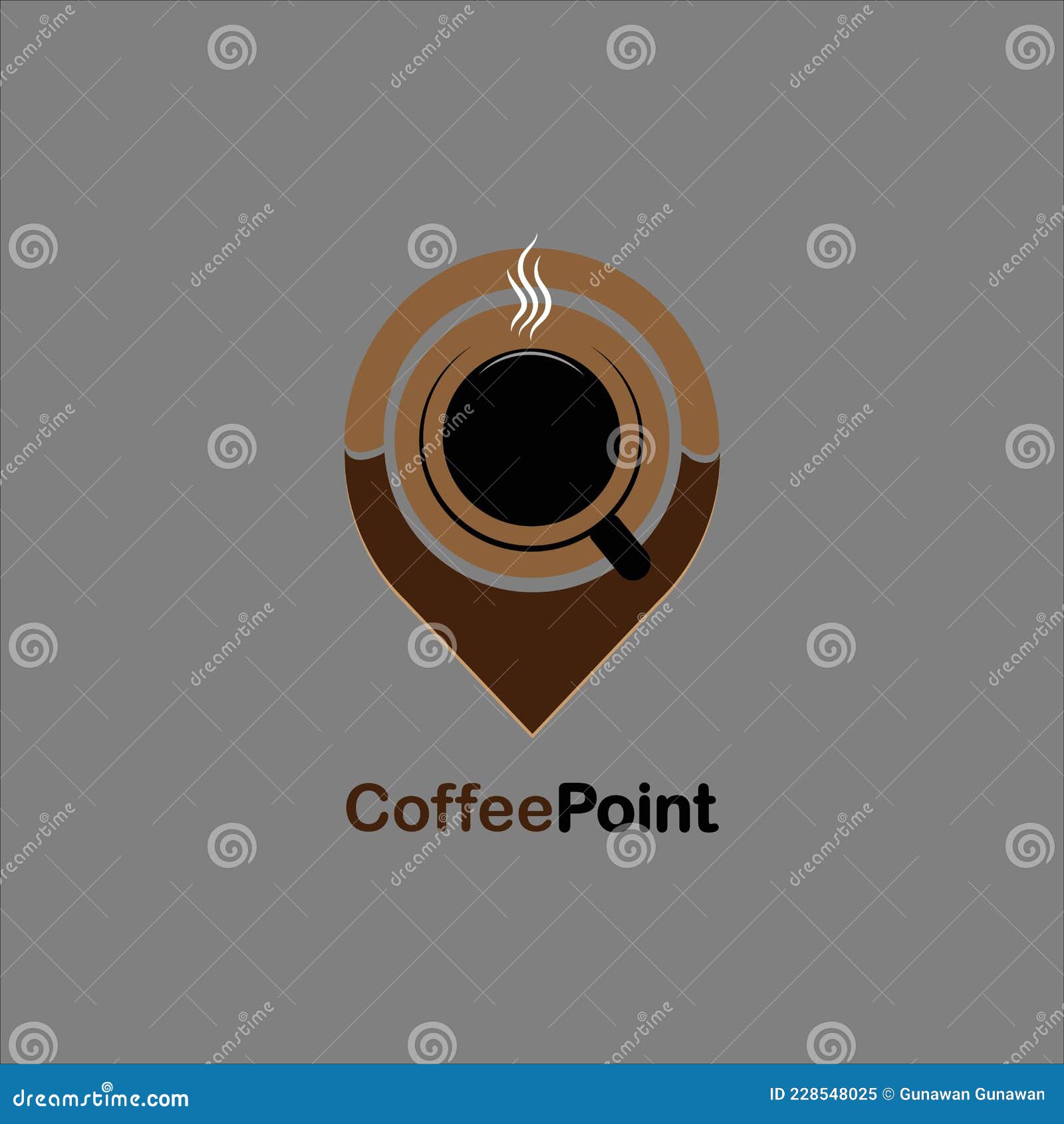 Coffee point logo designs. stock vector. Illustration of fresh - 228548025