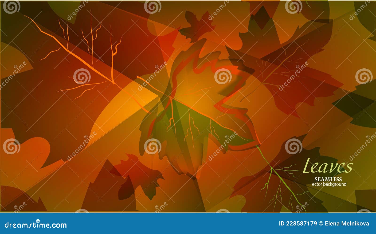 Autumn Leaves, Abstract Seamless Pattern Stock Vector - Illustration of ...