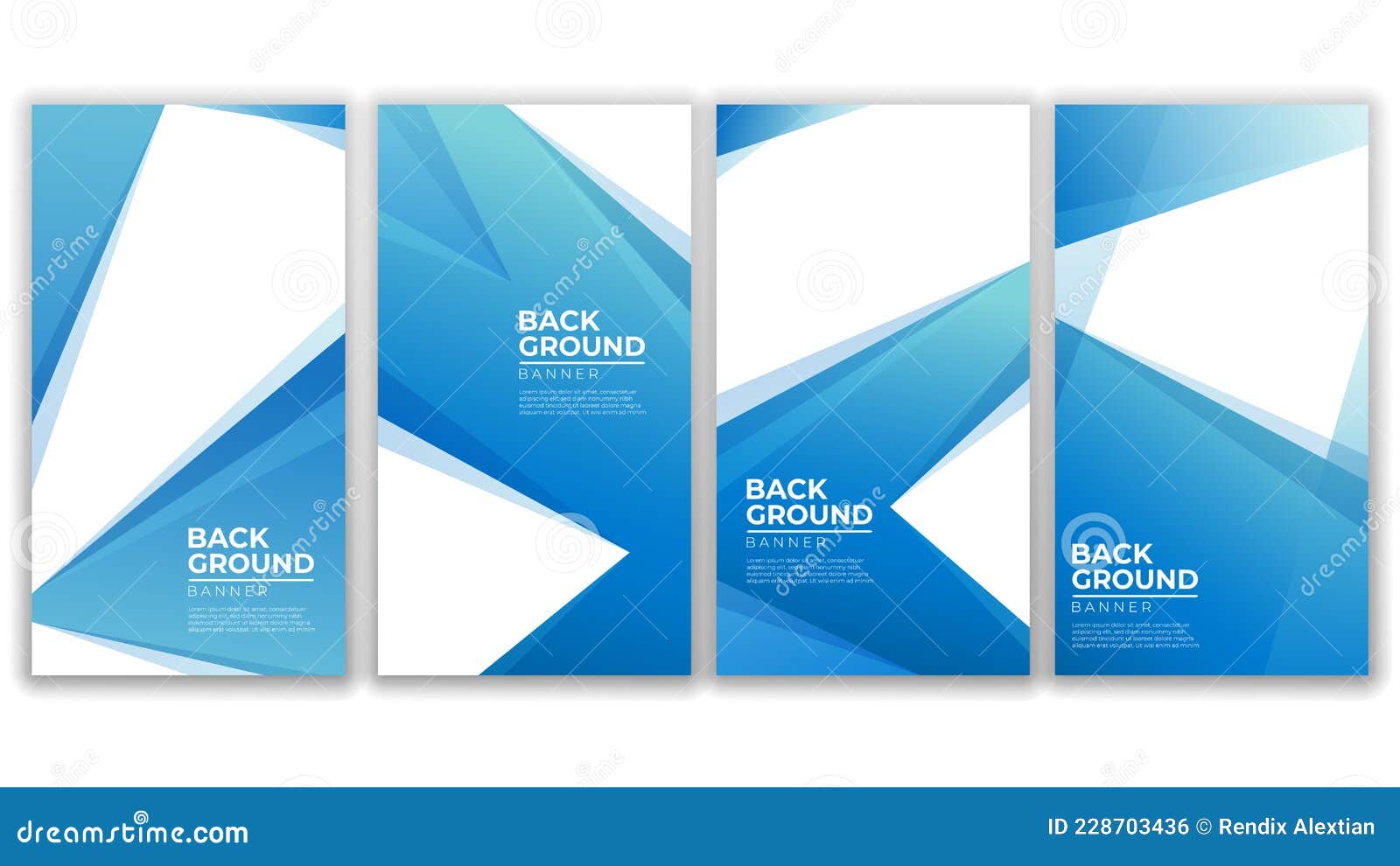 Sets of Business Banner Widescreen Portrait Size, Isolated Design ...