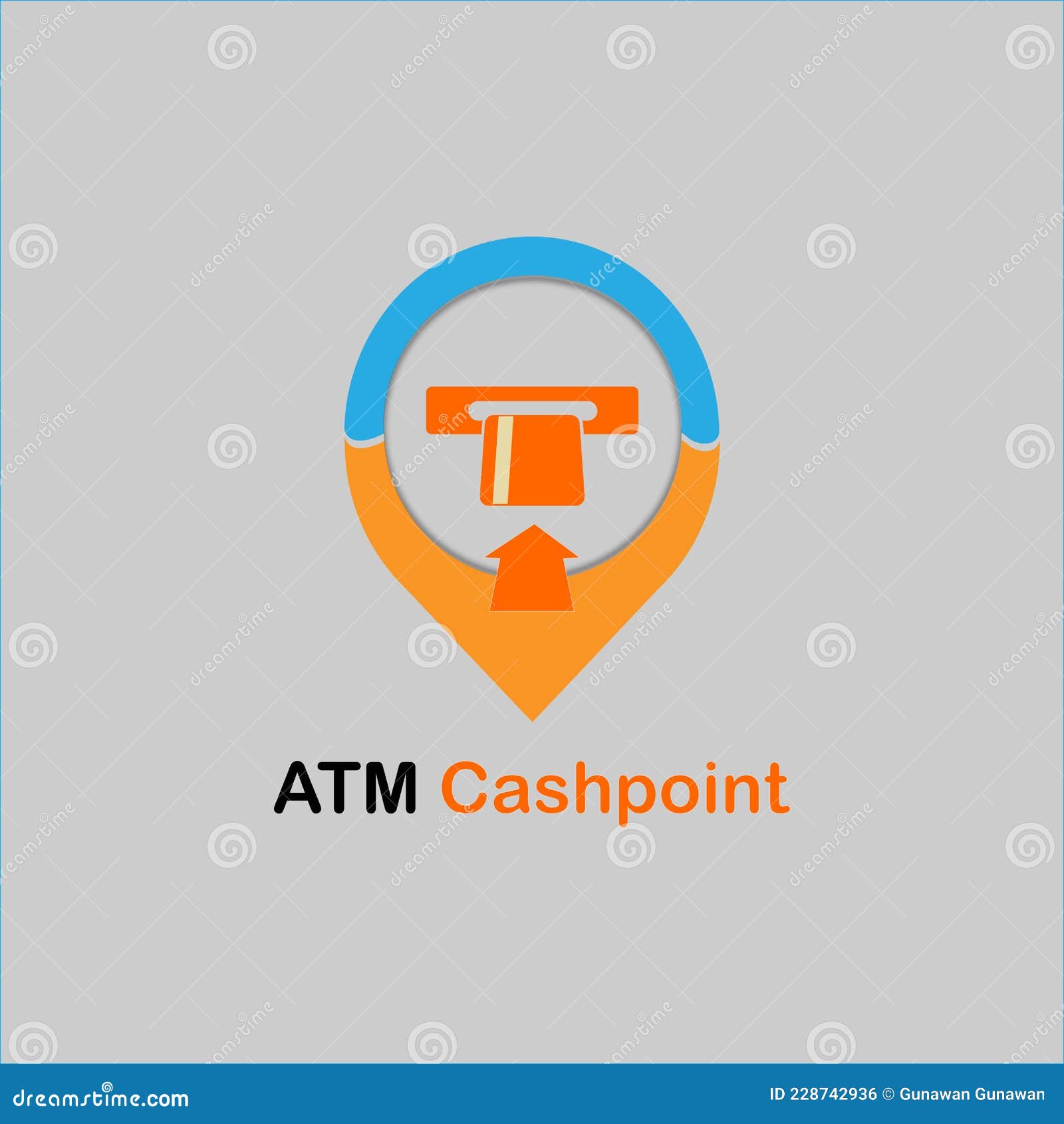 Map Pointer with ATM Cashpoint Icon. Stock Vector - Illustration of ...