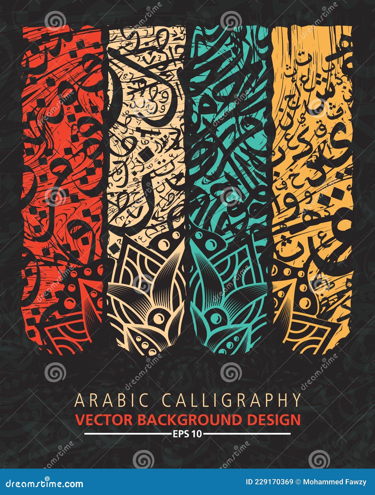 Arabic Background Theme, Arabic Art Calligraphy.- Vector Stock Vector ...