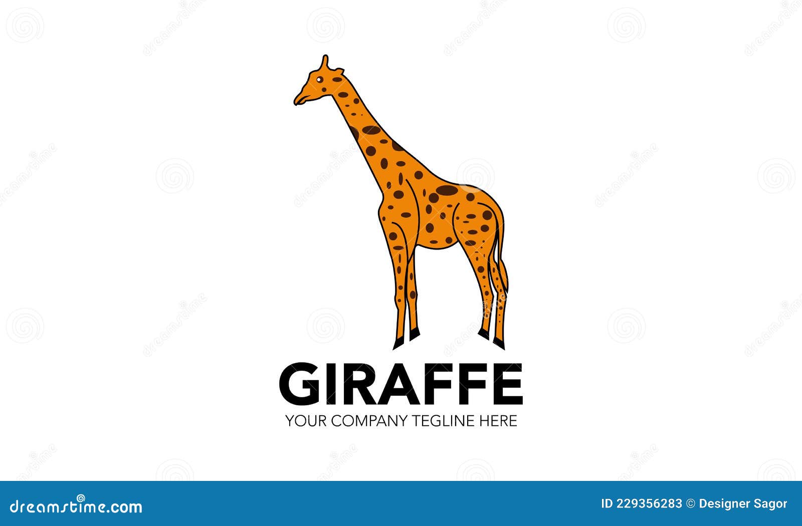Giraffe Logo Design Template Stock Vector - Illustration of natural ...
