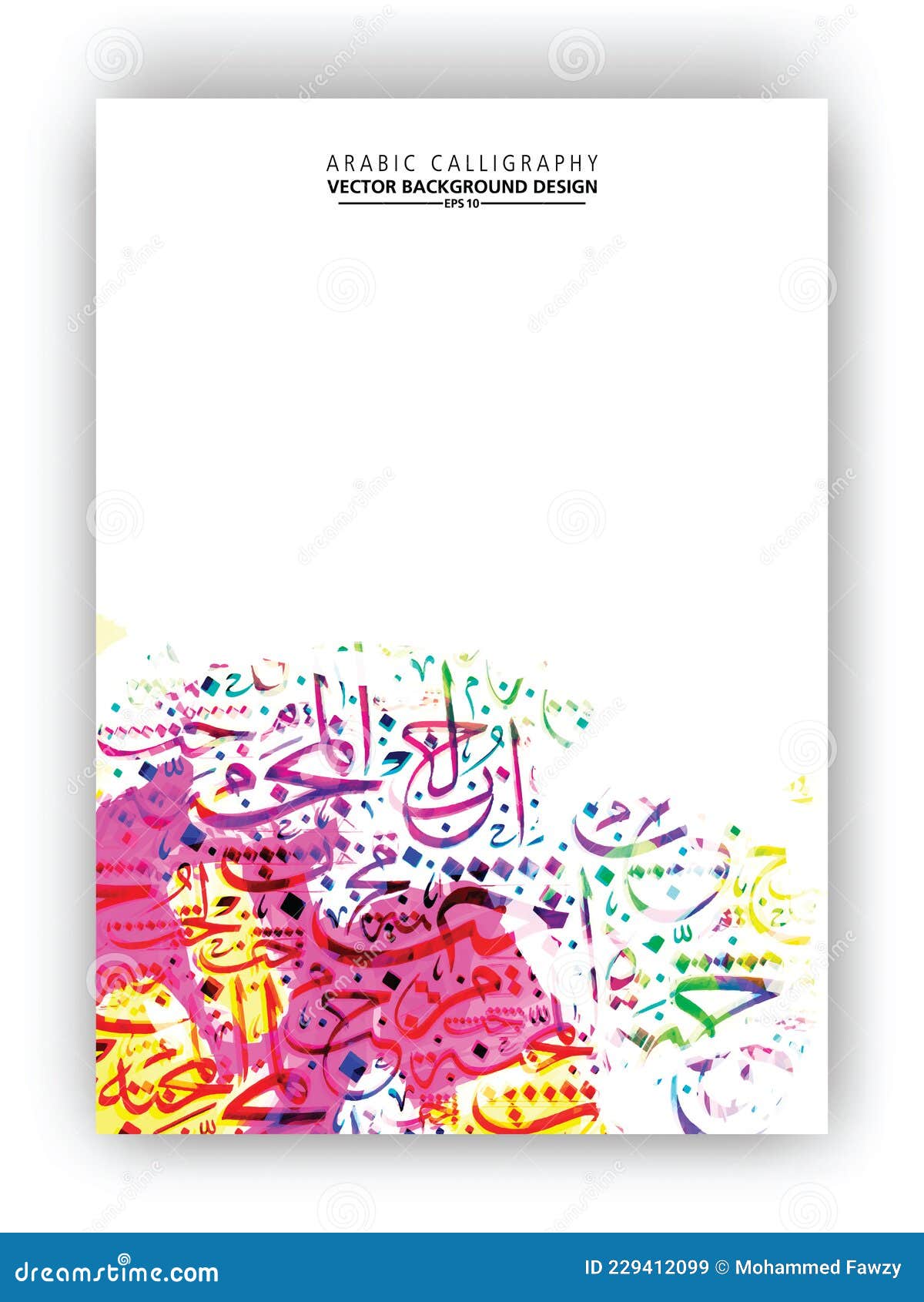 Arabic Background Theme, Arabic Art Calligraphy.- Vector Stock Vector ...