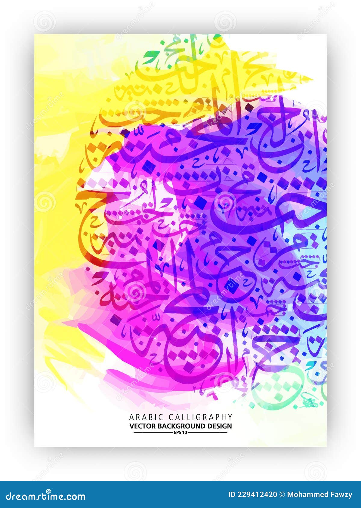 Arabic Background Theme, Arabic Art Calligraphy.- Vector Stock Vector ...