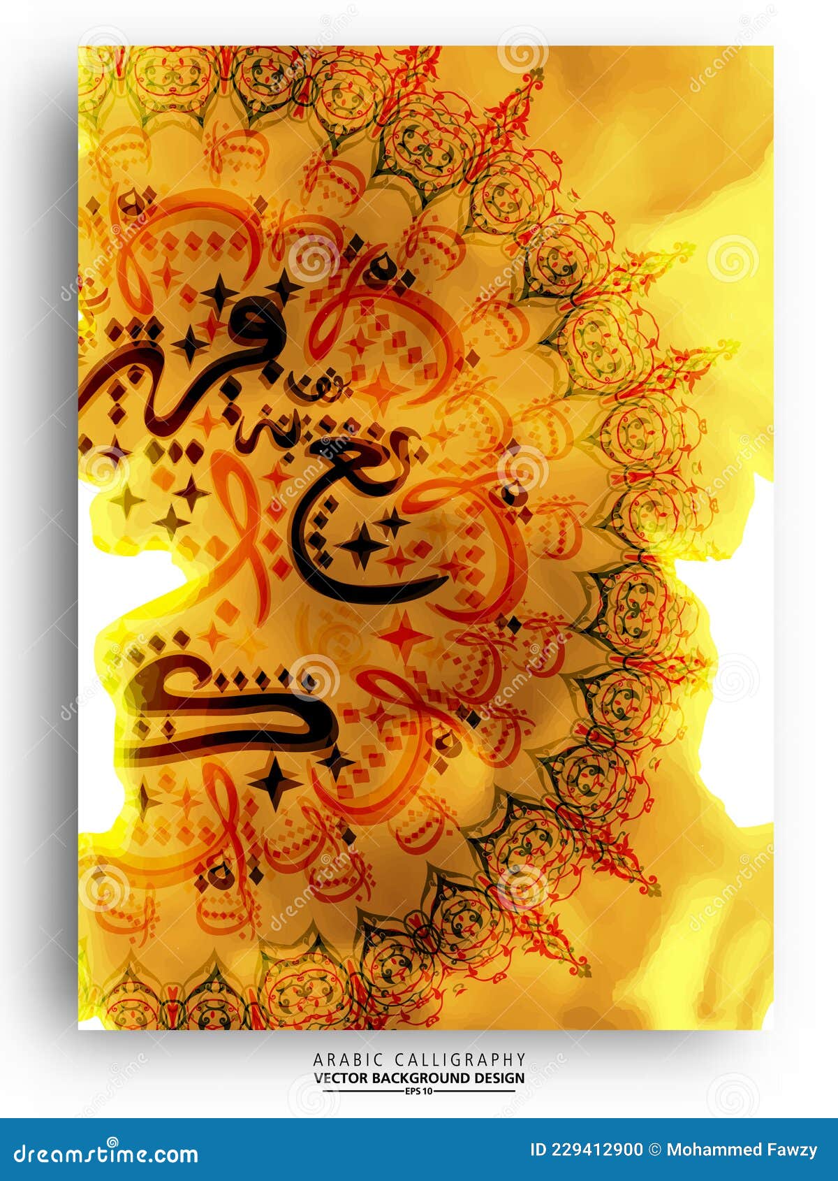 Arabic Background Theme, Arabic Art Calligraphy.- Vector Stock Vector ...