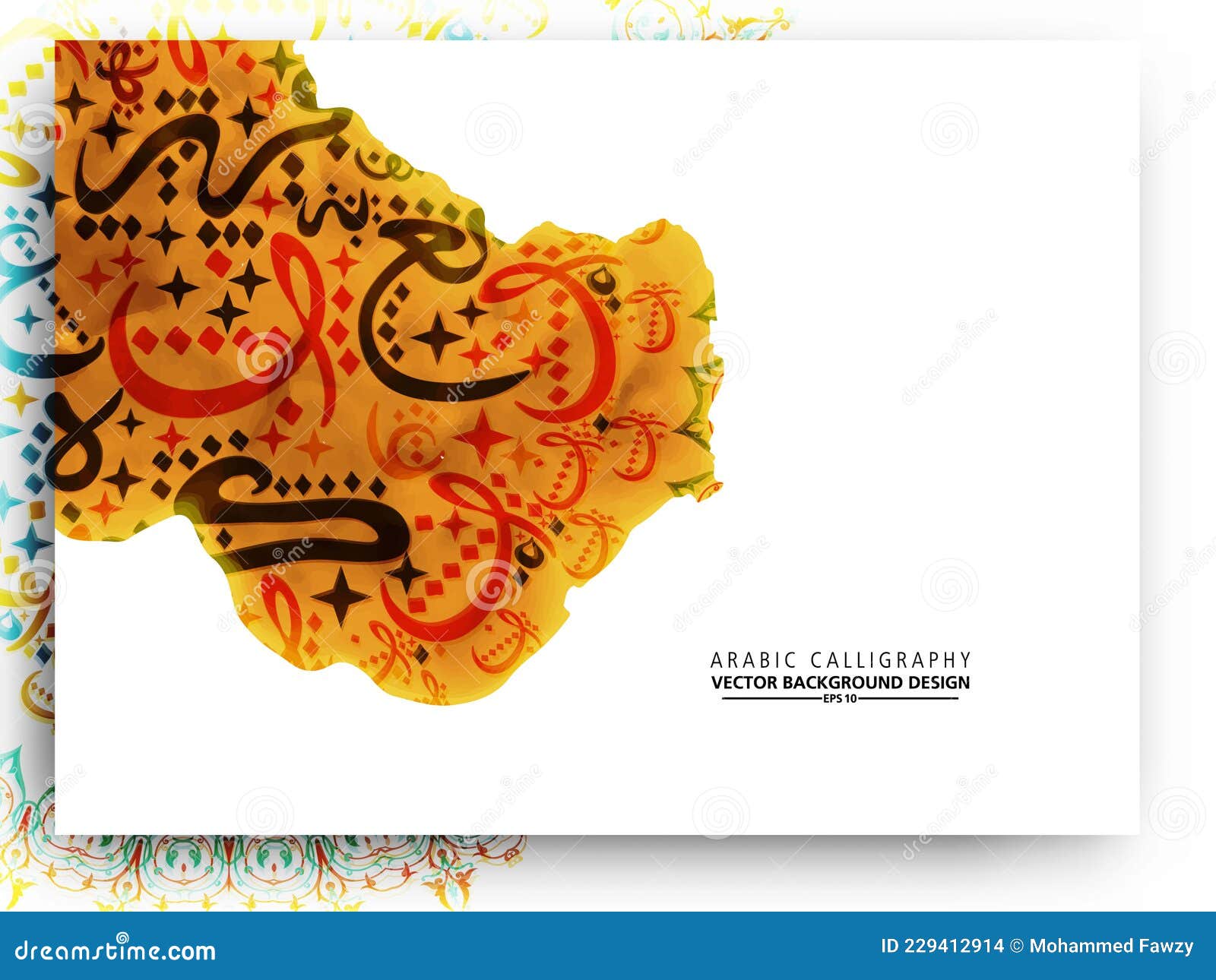Arabic Background Theme, Arabic Art Calligraphy.- Vector Stock Vector ...