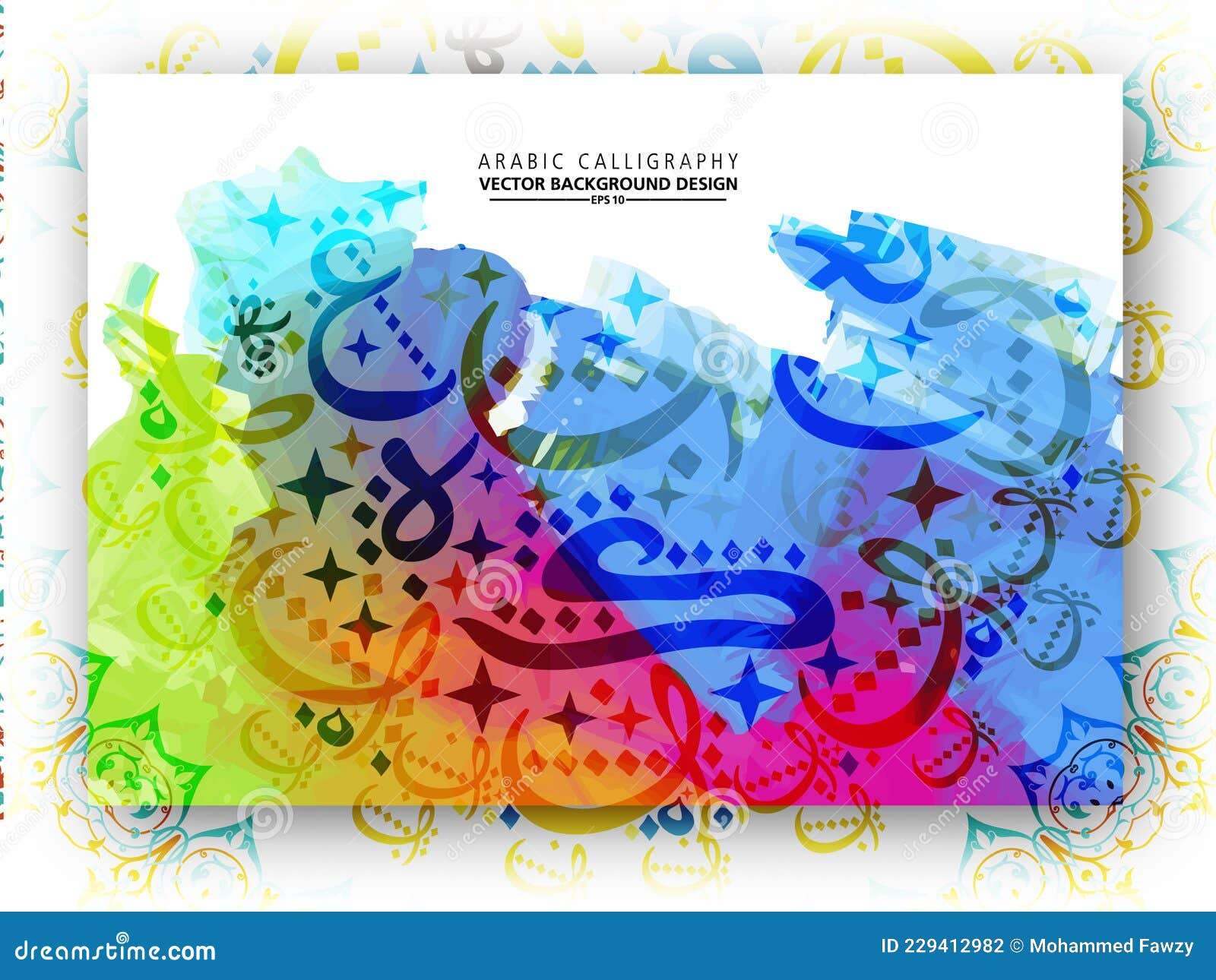 Arabic Background Theme, Arabic Art Calligraphy.- Vector Stock Vector ...