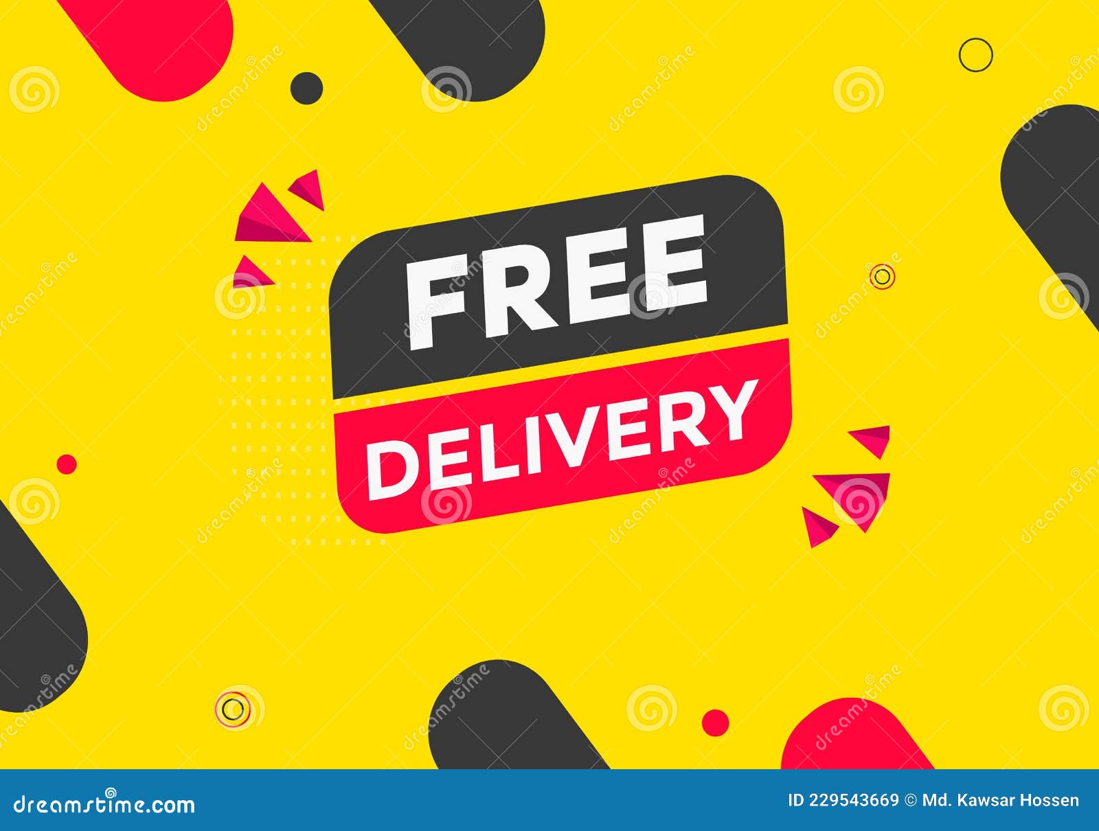 Free Delivery Sign Icon Label. Web Template Free Delivery Stock Vector ...