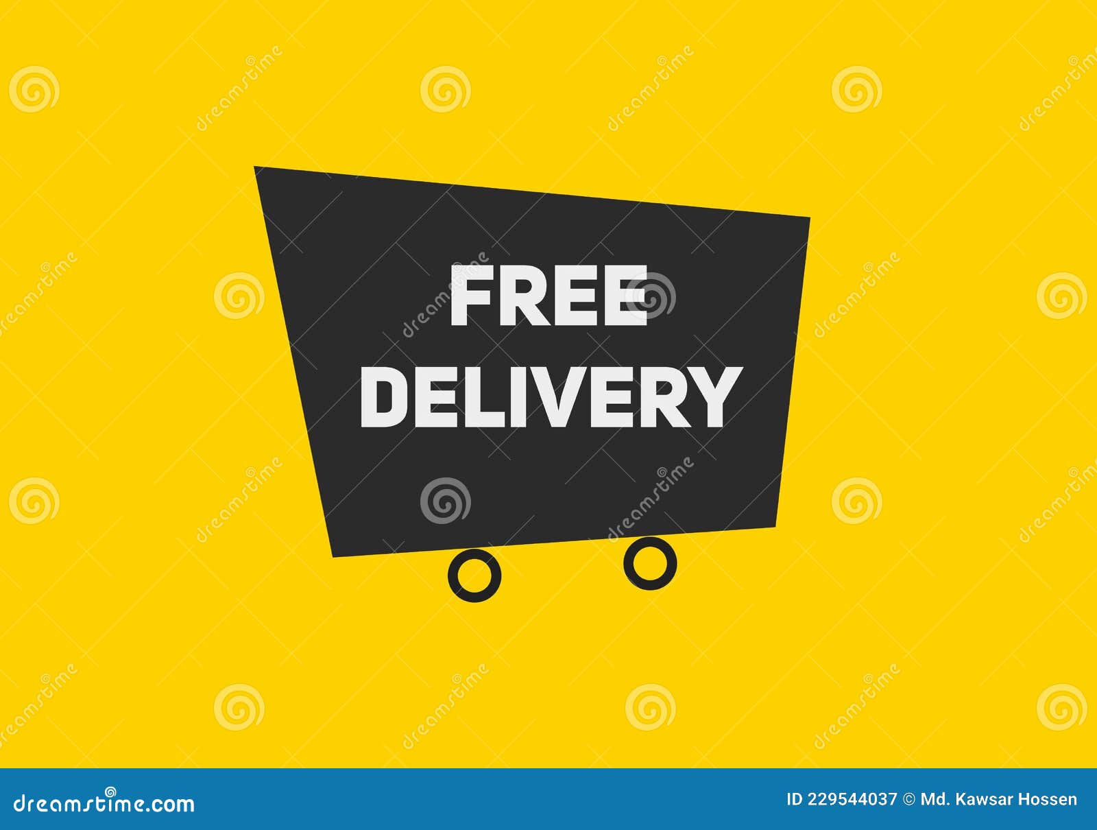Free Delivery Vector Illustration. Sign Icon Banner. Web Template Free ...