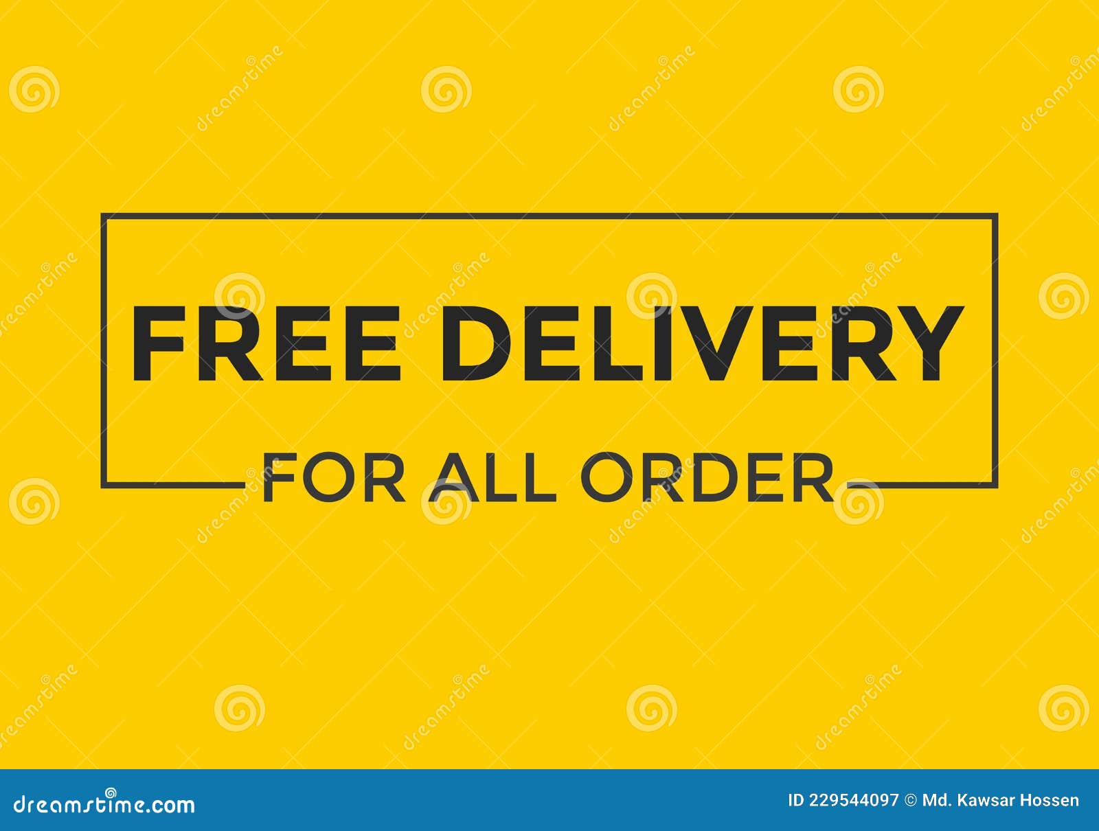 Free Delivery on All Order Vector Illustration. Web Template Stock ...