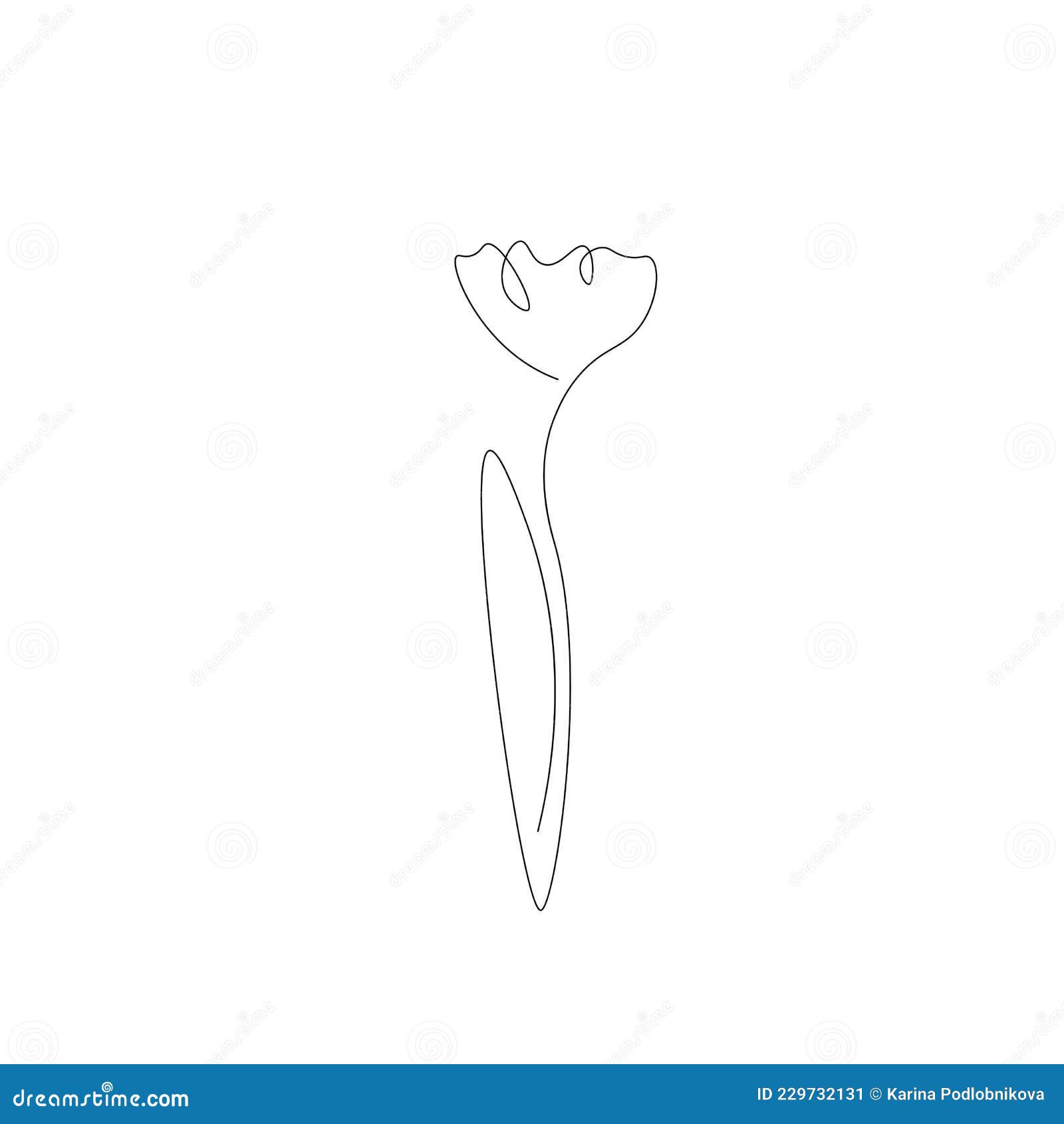 Flower Symbol Line Drawing, Vector Illustration Stock Vector ...