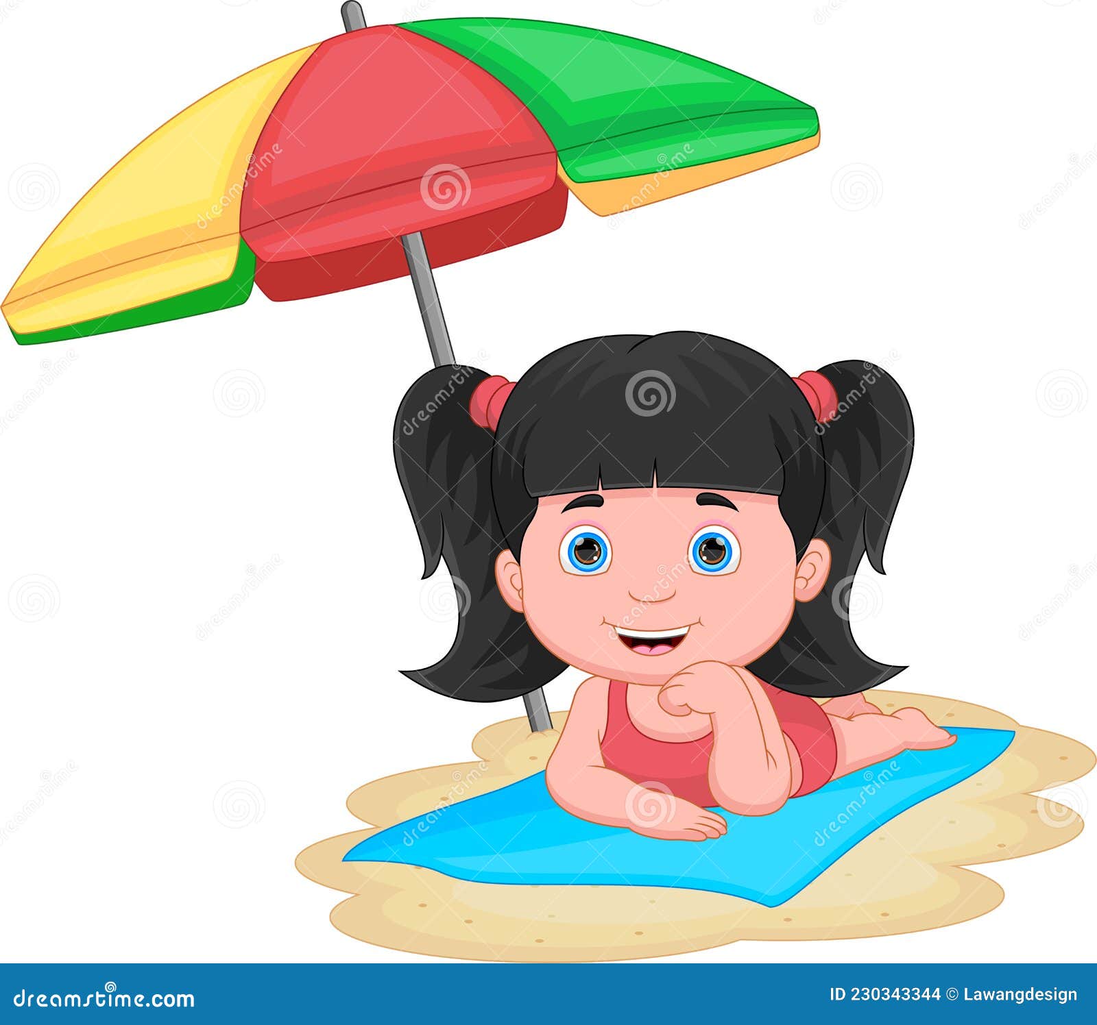 Sunbathing Little Coconut On Sun Lounger In Sunglasses, Having Fun ...