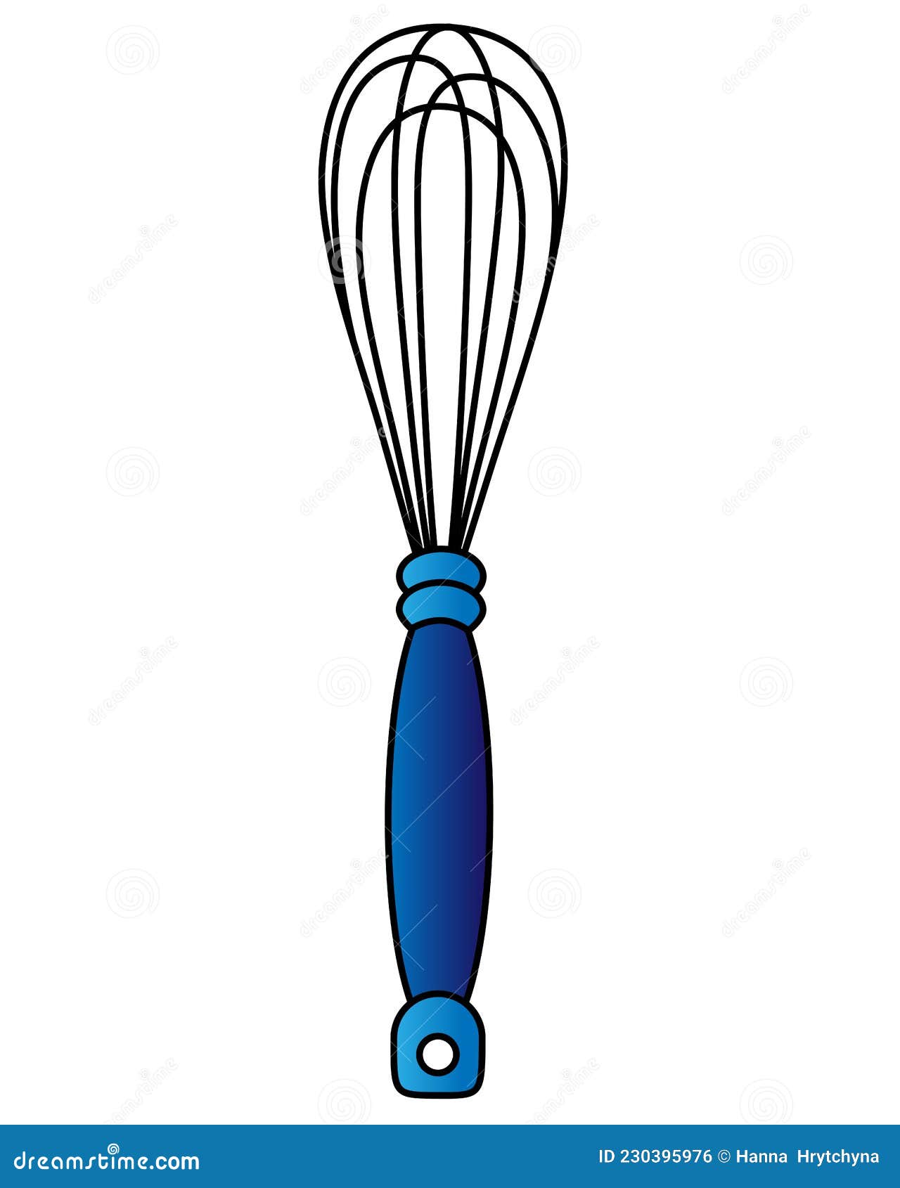 Whisk - Vector Full Color Illustration. Whisk - Kitchen Tool Logo or ...