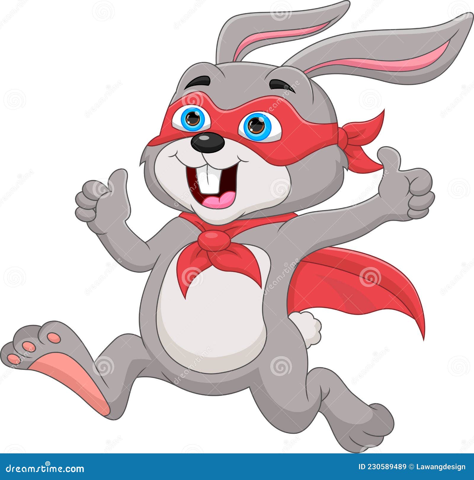 Cute Rabbit Wearing a Superhero Costume Stock Vector - Illustration of ...