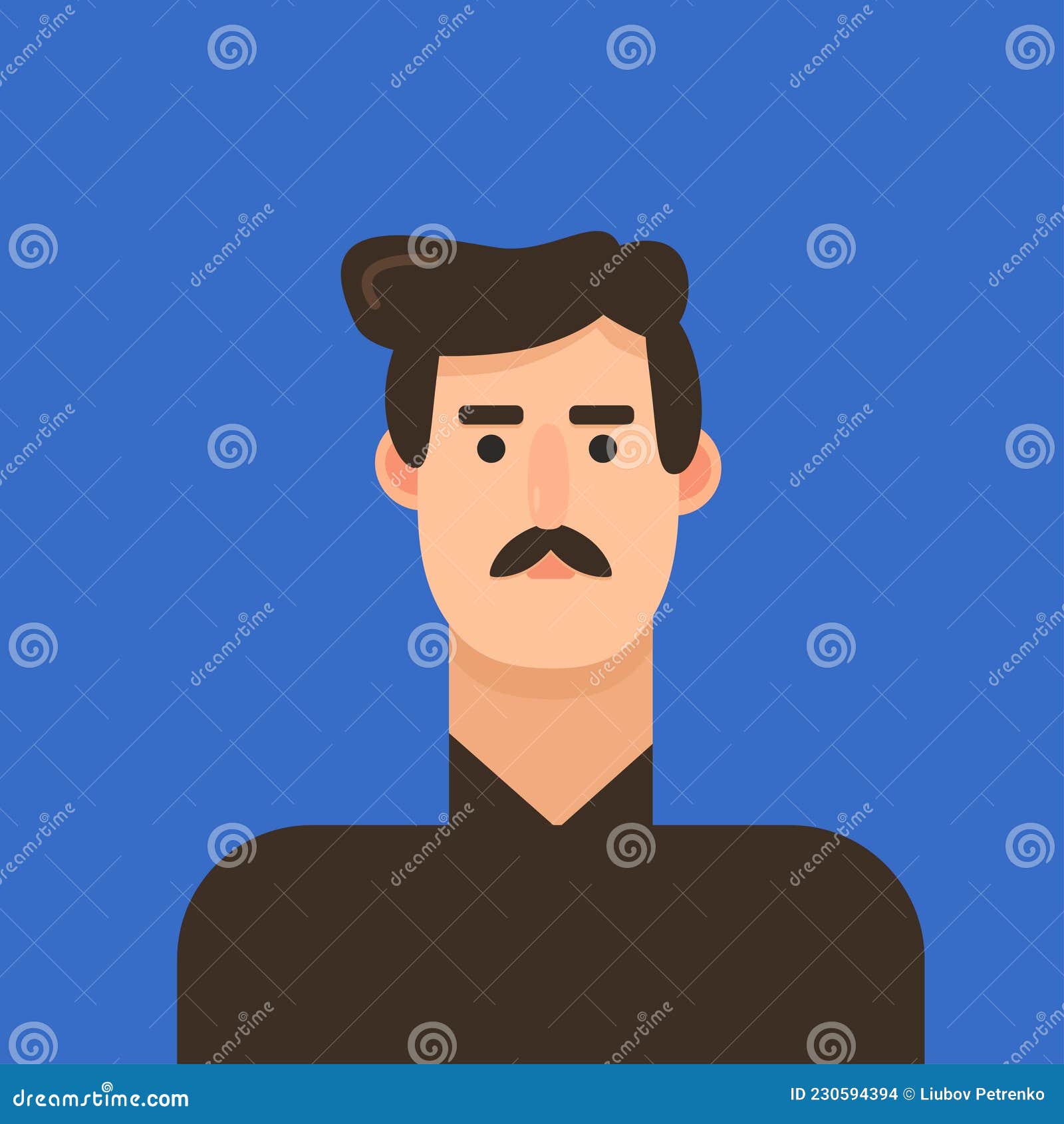 Handsome Man. Isolated Man Face. Business Man Face. Vector Illustration ...