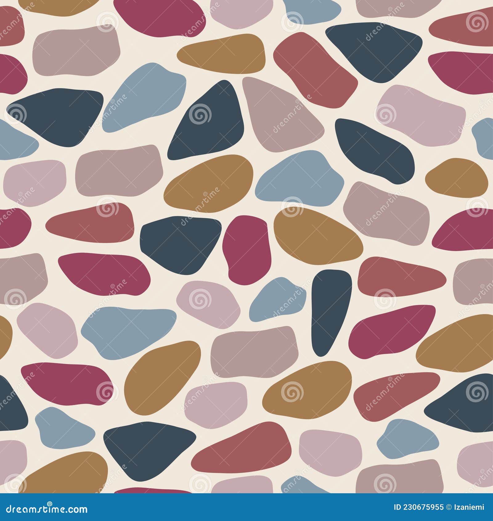Seamless Pattern with Colorful Stones Stock Vector - Illustration of ...