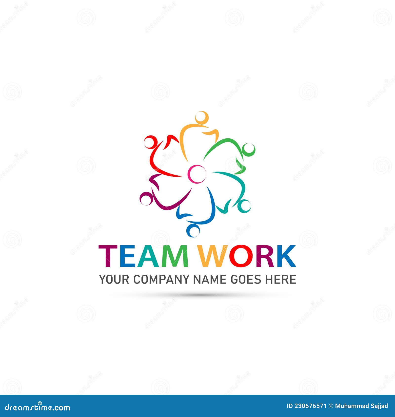 Team Work Logo - Rounded Team Work Union People Logo Template- Circular ...