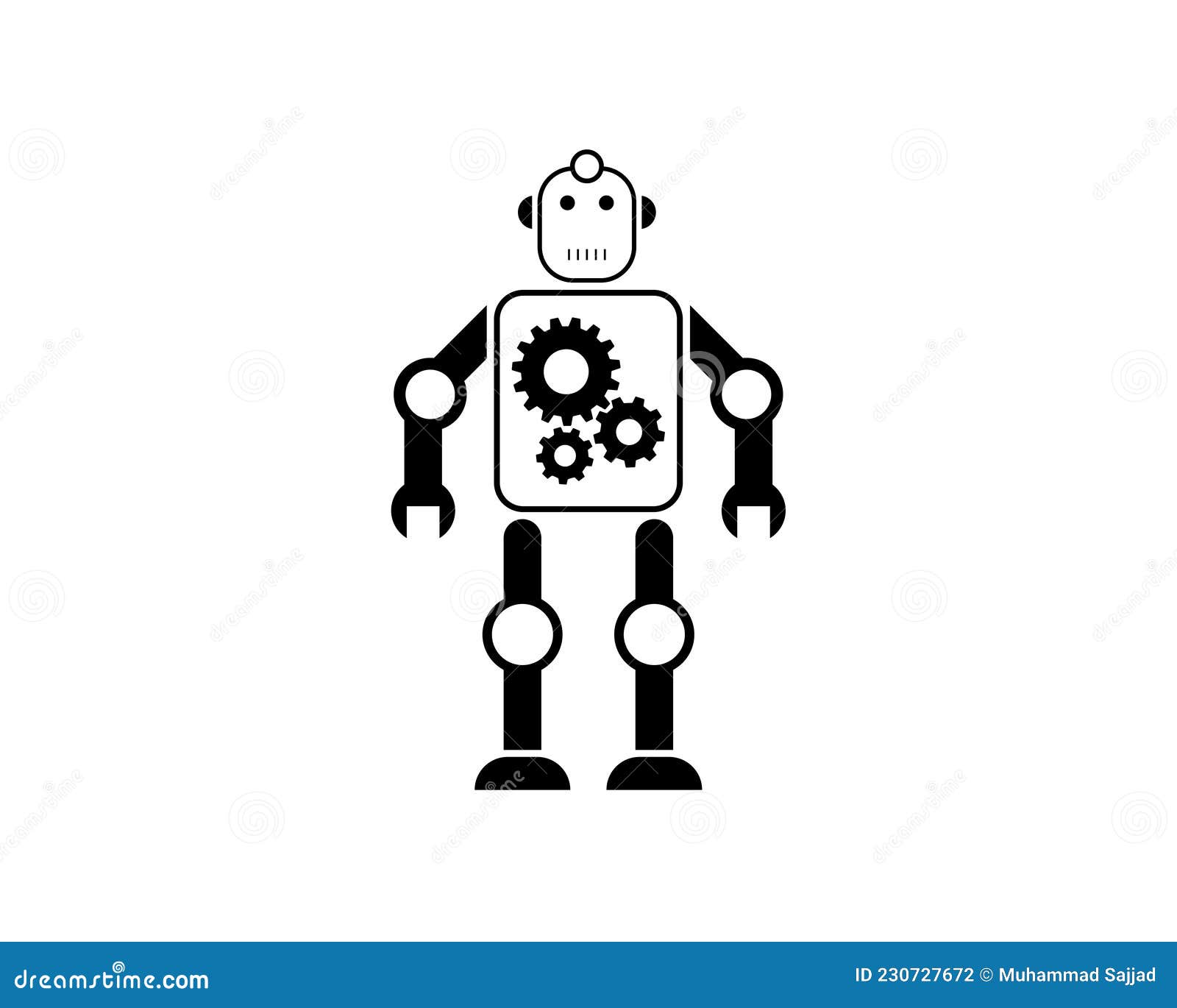 Robot Icon Template New Modern Technology Robot Stock Illustration ...