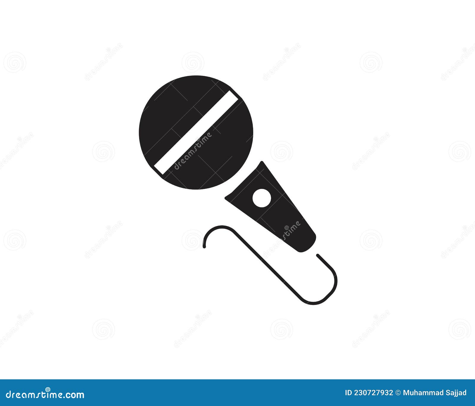 Set of Microphone Mic Sound Icon Symbol Flat Vector Design Stock ...