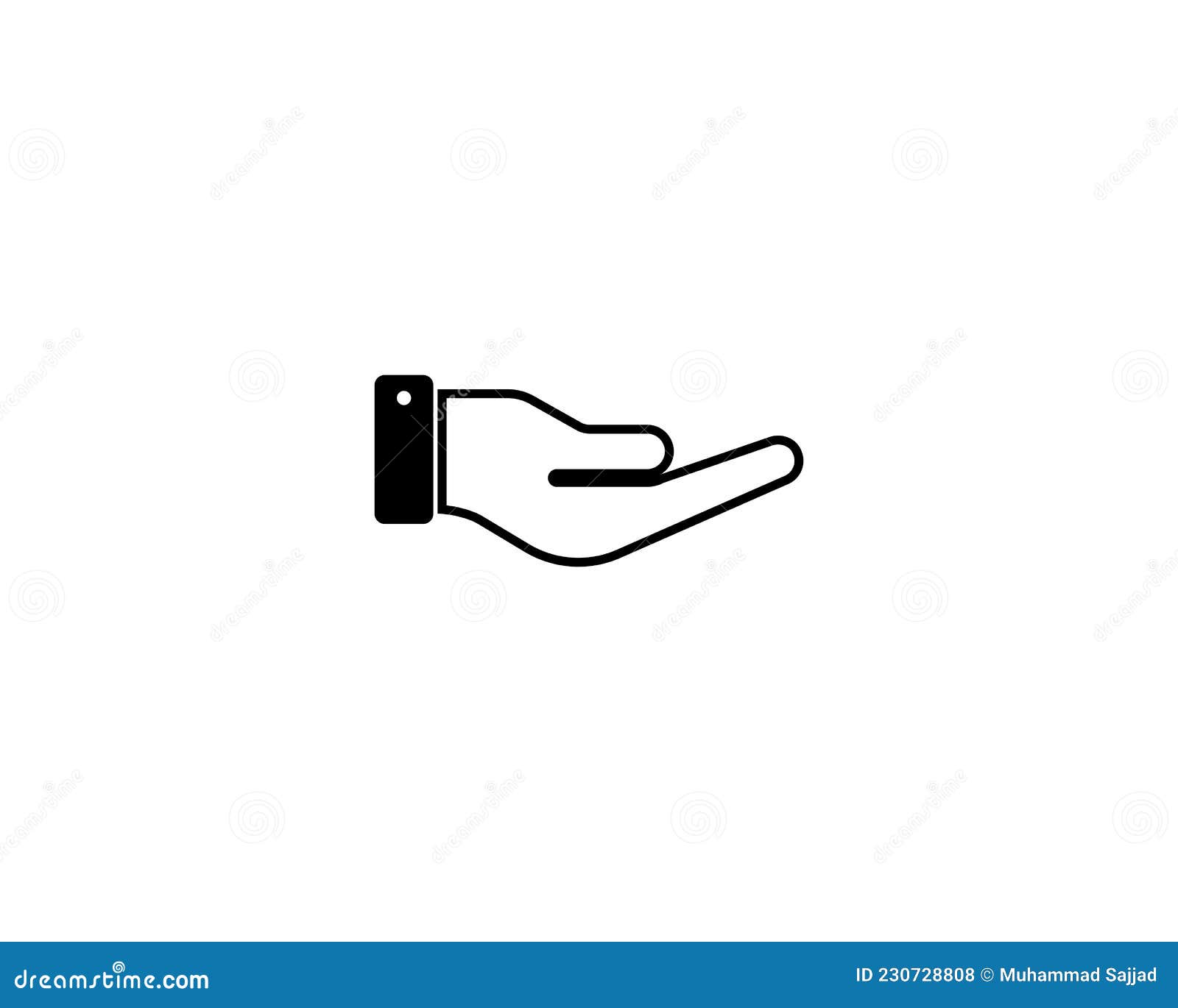 Web Opened Hand Receiving Hand Taking with Hand Icon Stock Illustration ...