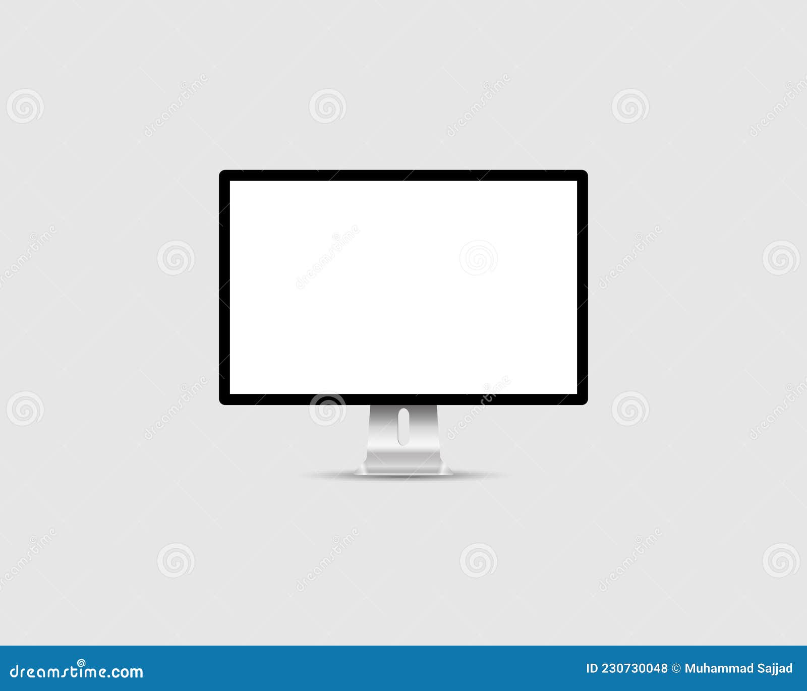 Realistic Lcd Monitor Lcd TV Screen Display Stock Illustration ...